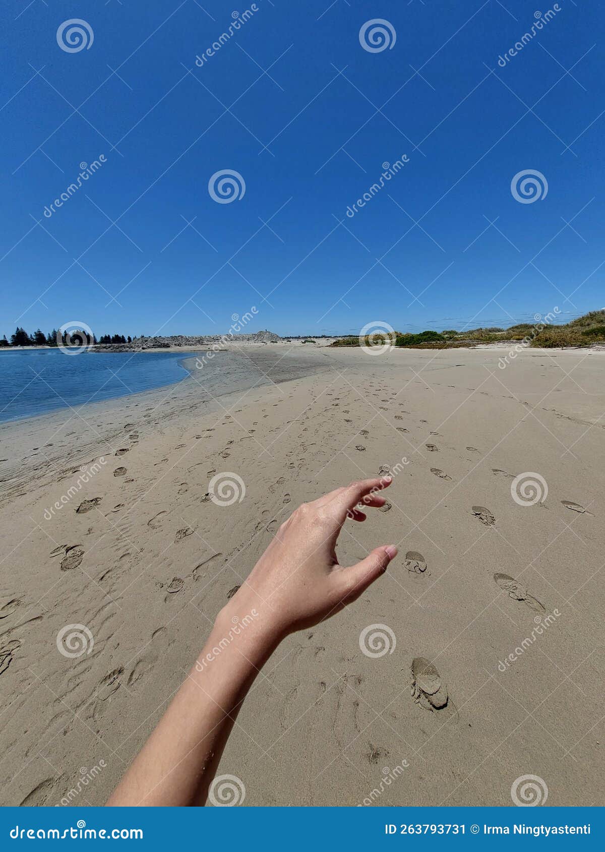 Hand Got Tanning on the Beach Stock Image - Image of tanning, person ...