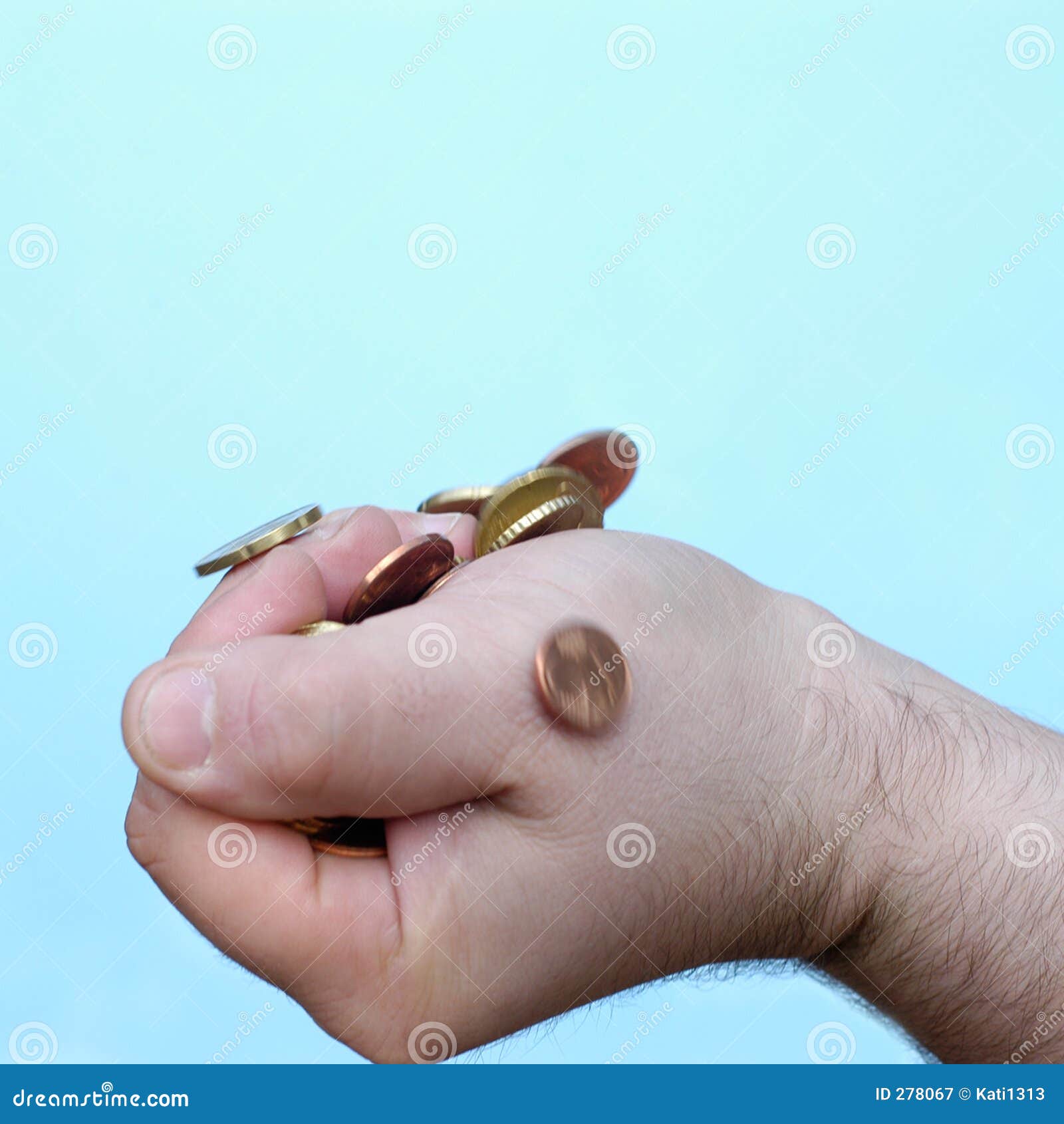 Hand : grab coins stock image. Image of donate, finances - 278067