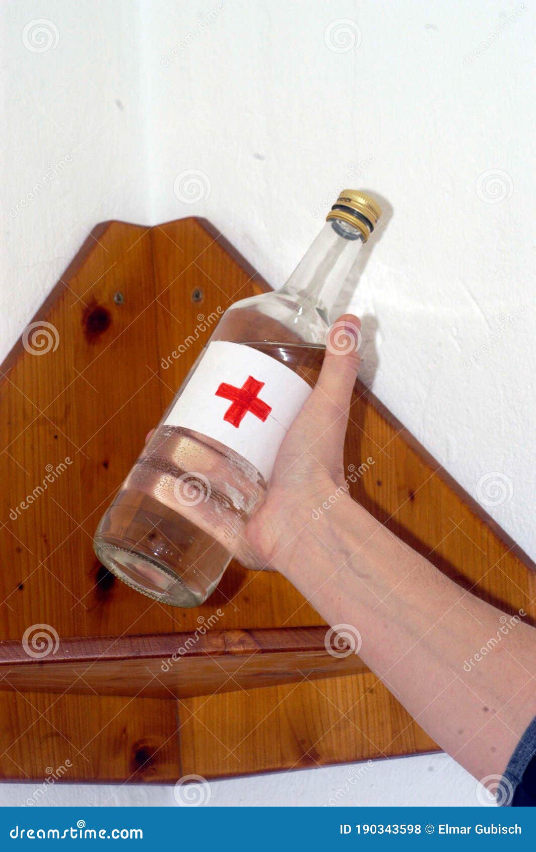 Alcohol Bottle, Symbol for Alcoholism and Drinking Problem Editorial ...