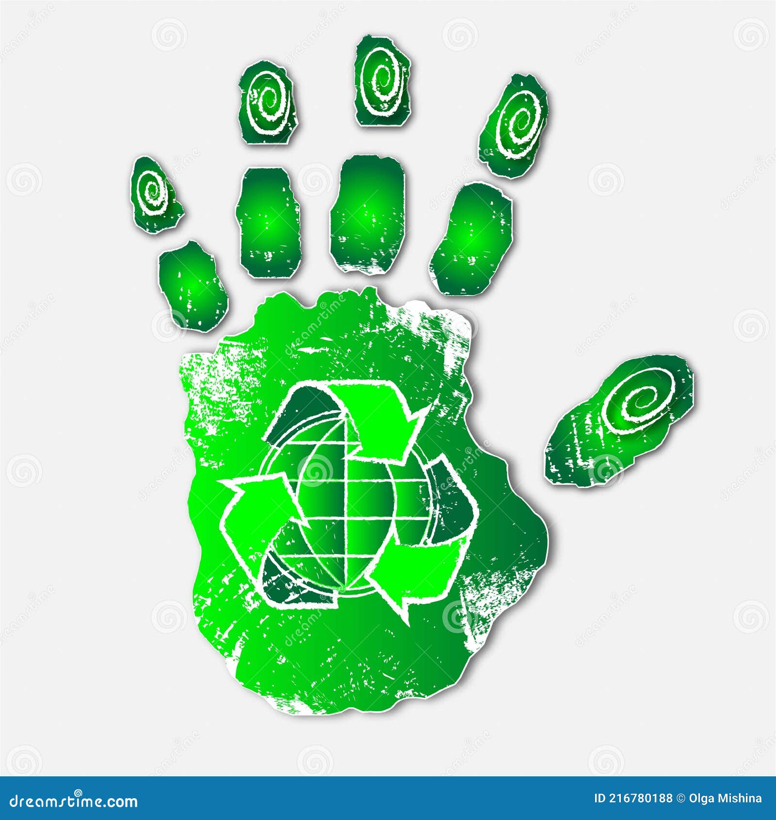 Eco Green Hand, Green Planet, Eco Energy, Vector Illustration, Eco Icon ...