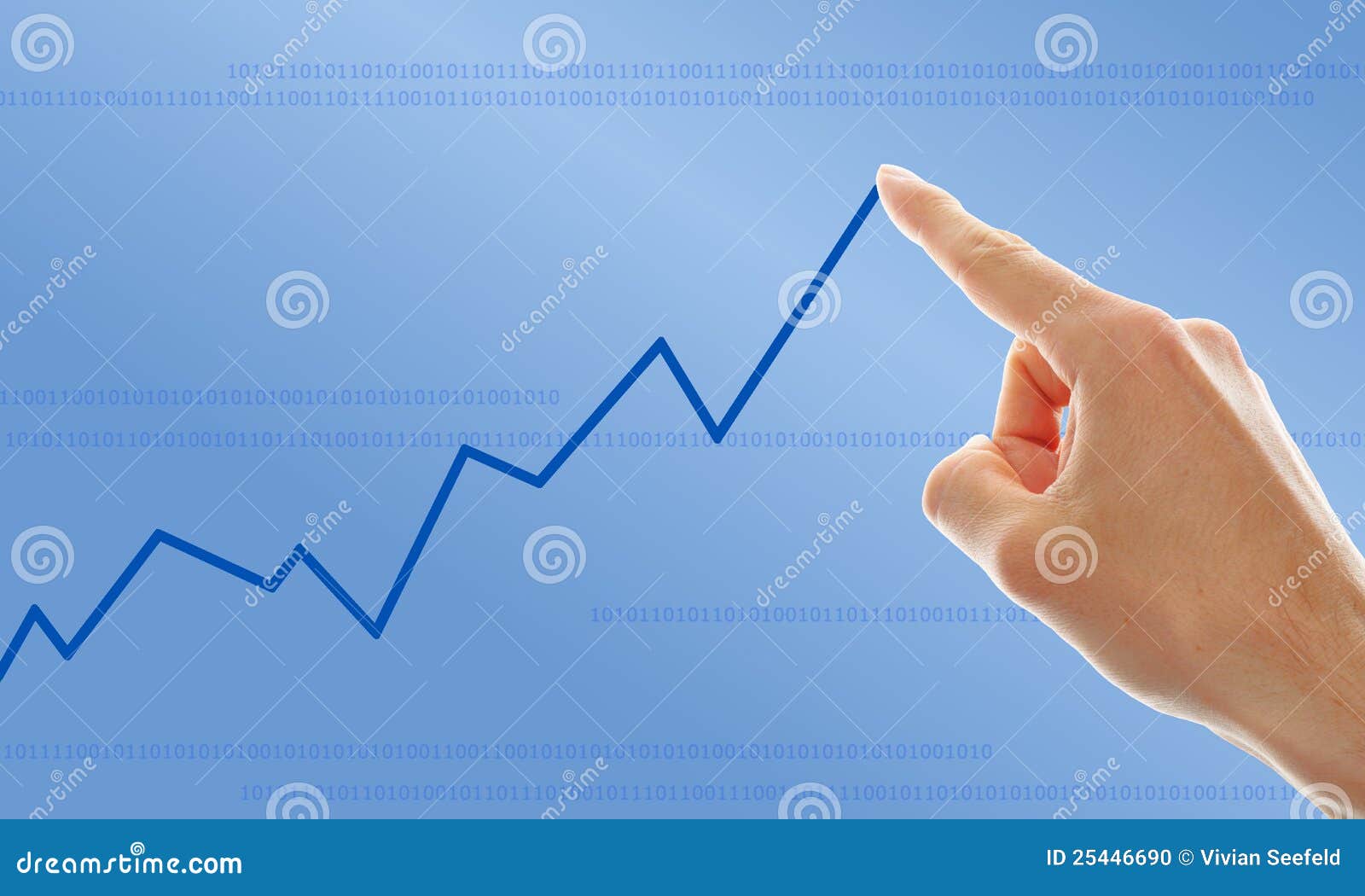 Hand and graph stock photo. Image of presentation, trend - 25446690