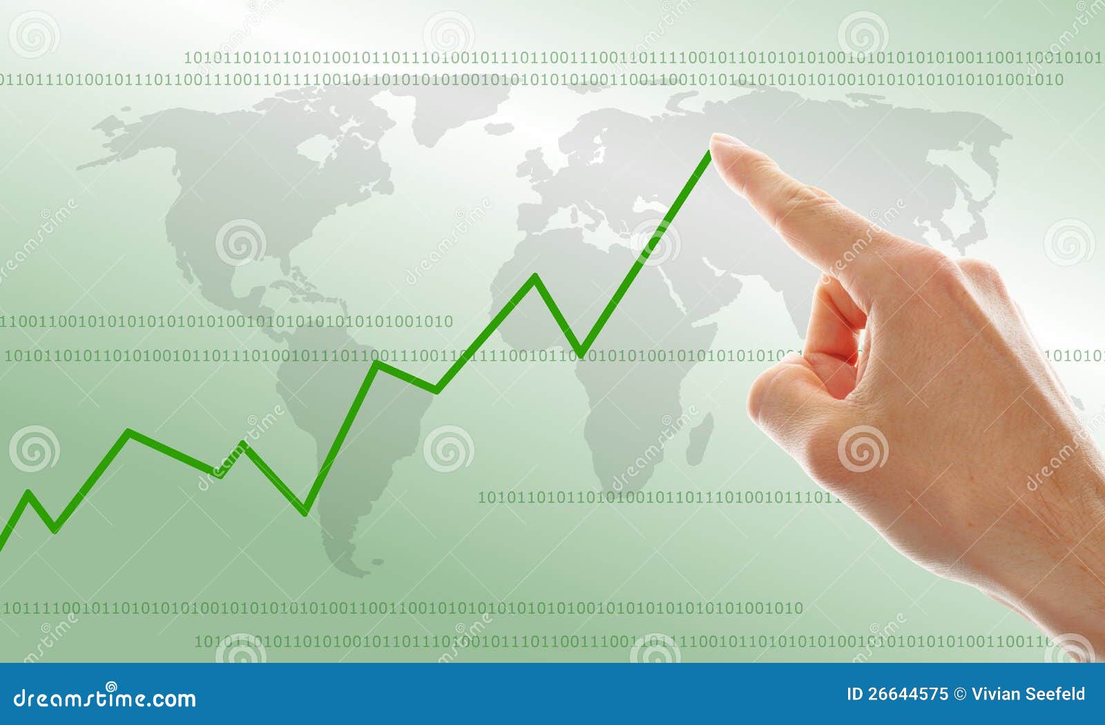 Hand and graph stock illustration. Illustration of graph - 26644575