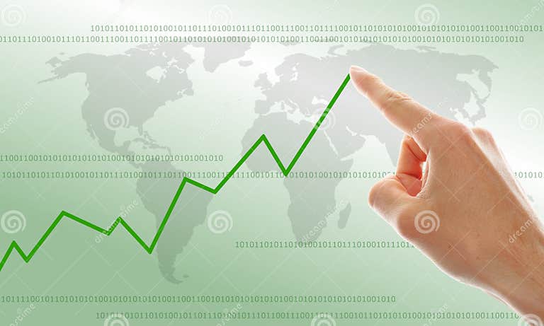 Hand and graph stock illustration. Illustration of graph - 26644575