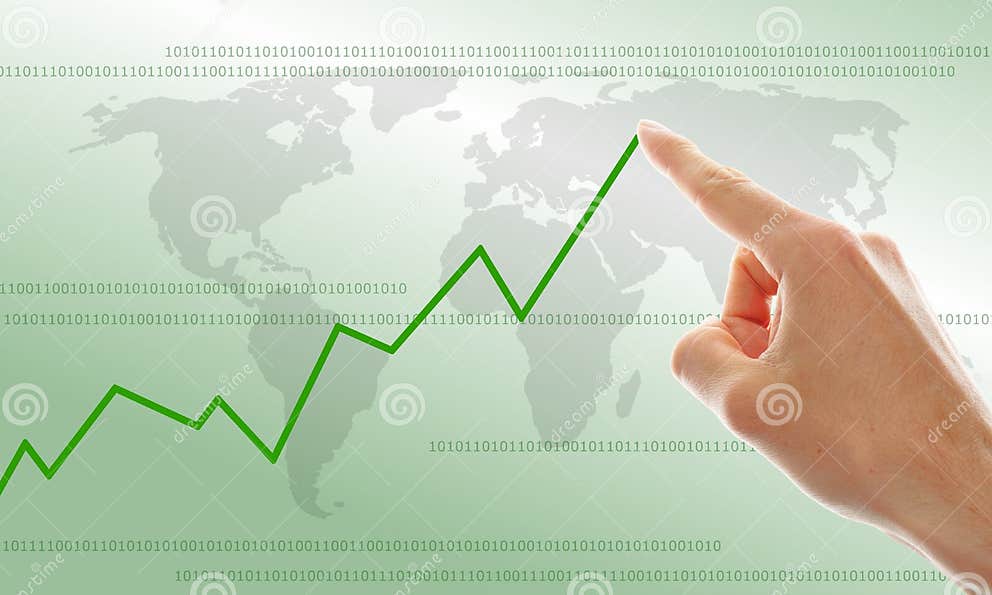 Hand and graph stock illustration. Illustration of graph - 26644575
