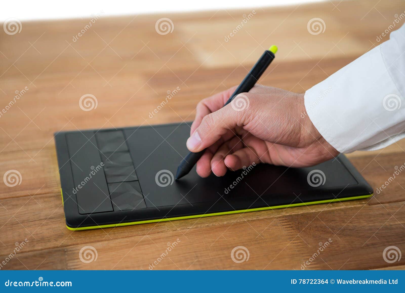 Hand of Graphic Designer Using Graphic Tablet Stock Photo - Image of ...
