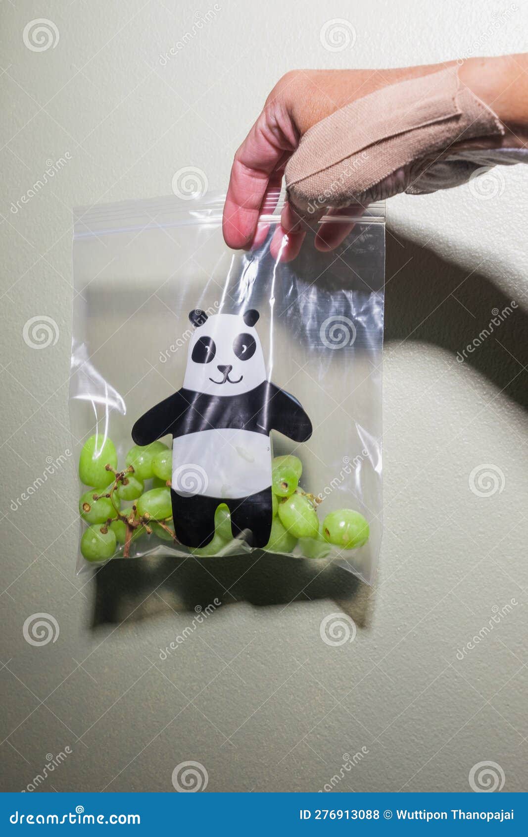 A Hand Grasp a Bag of Grape Stock Photo - Image of cartoon, doll: 276913088