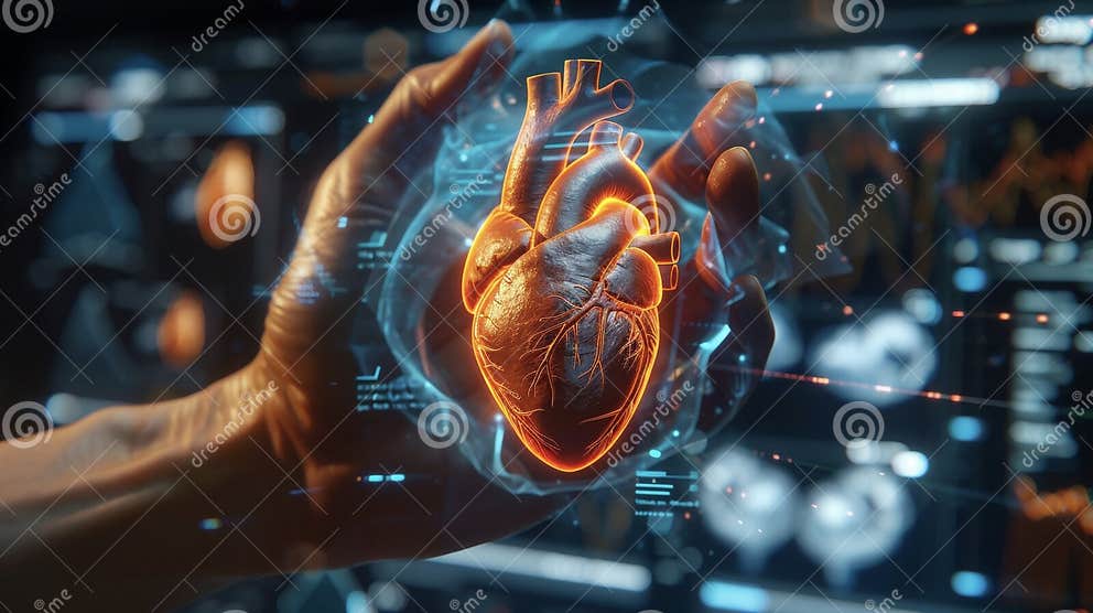 A Hand Grasping a Virtual Heart and Manipulating it in Realtime As Part ...