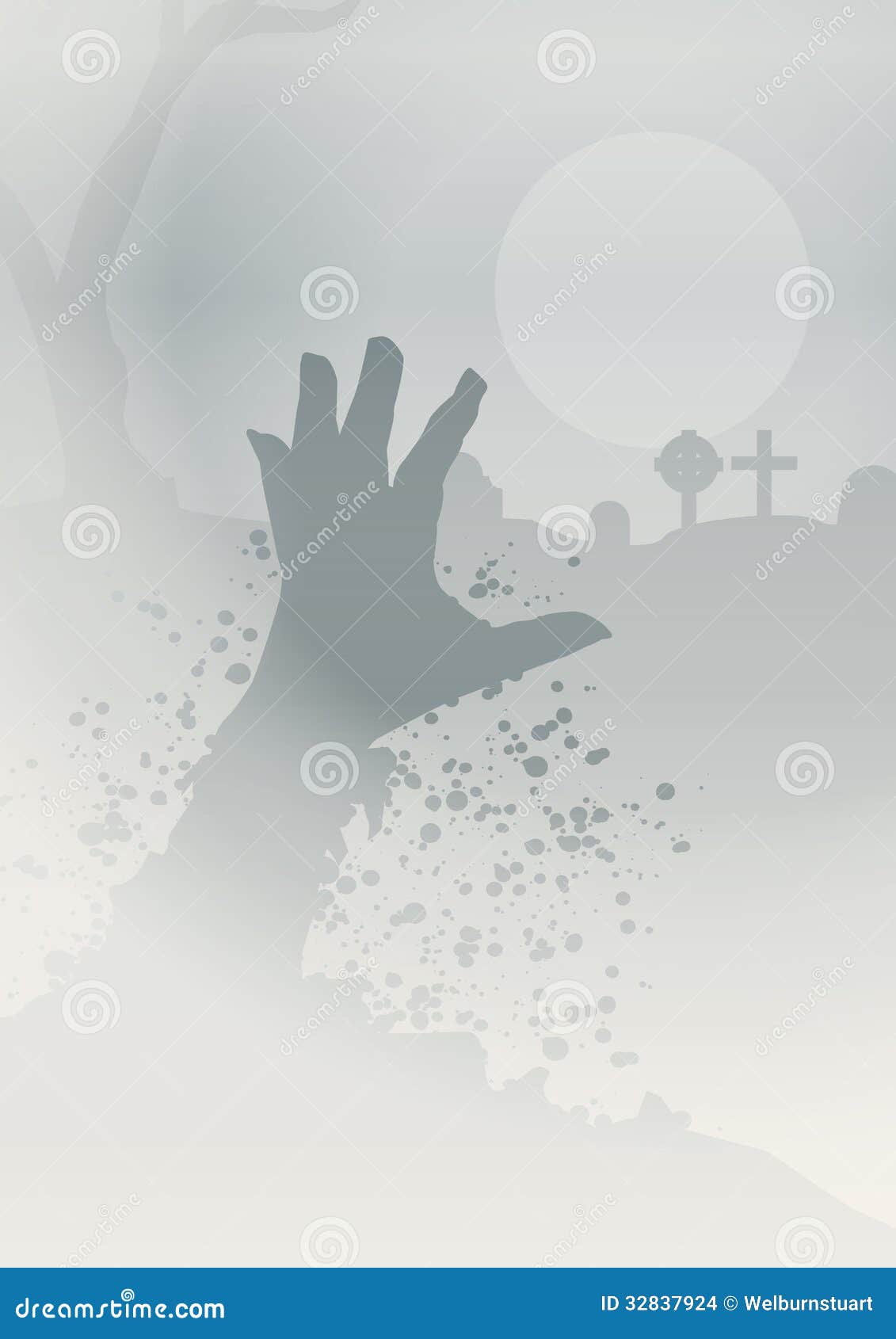 Hand grave stock vector. Illustration of grave, cemetery - 32837924