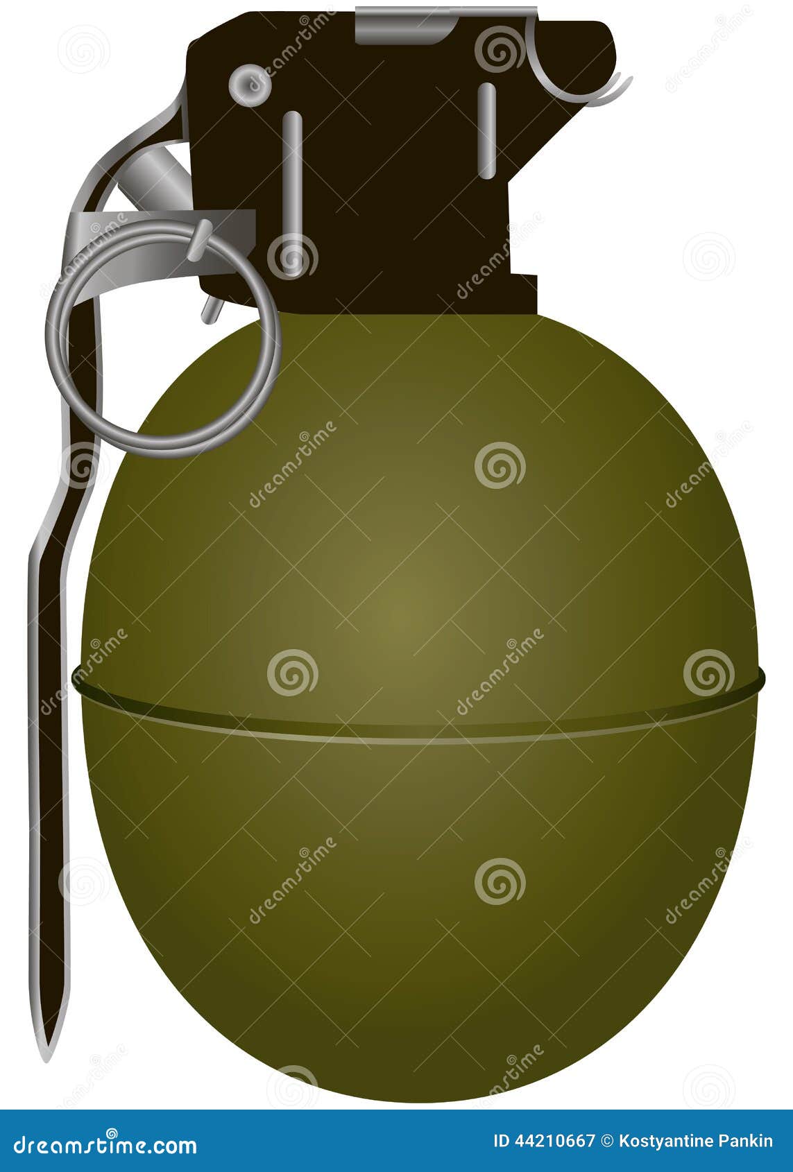 Hand grenade stock vector. Illustration of projectile - 44210667