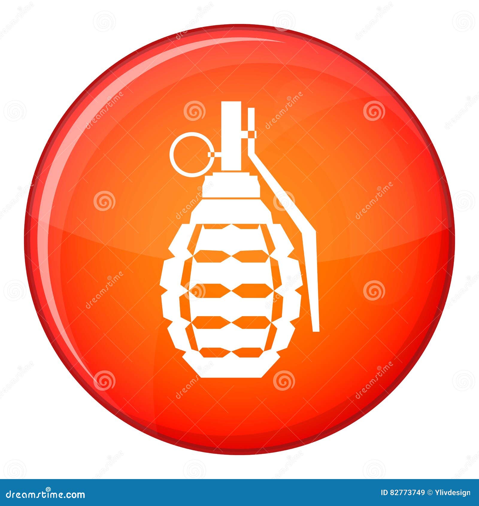 Hand Grenade, Bomb Explosion Icon, Flat Style Stock Vector ...
