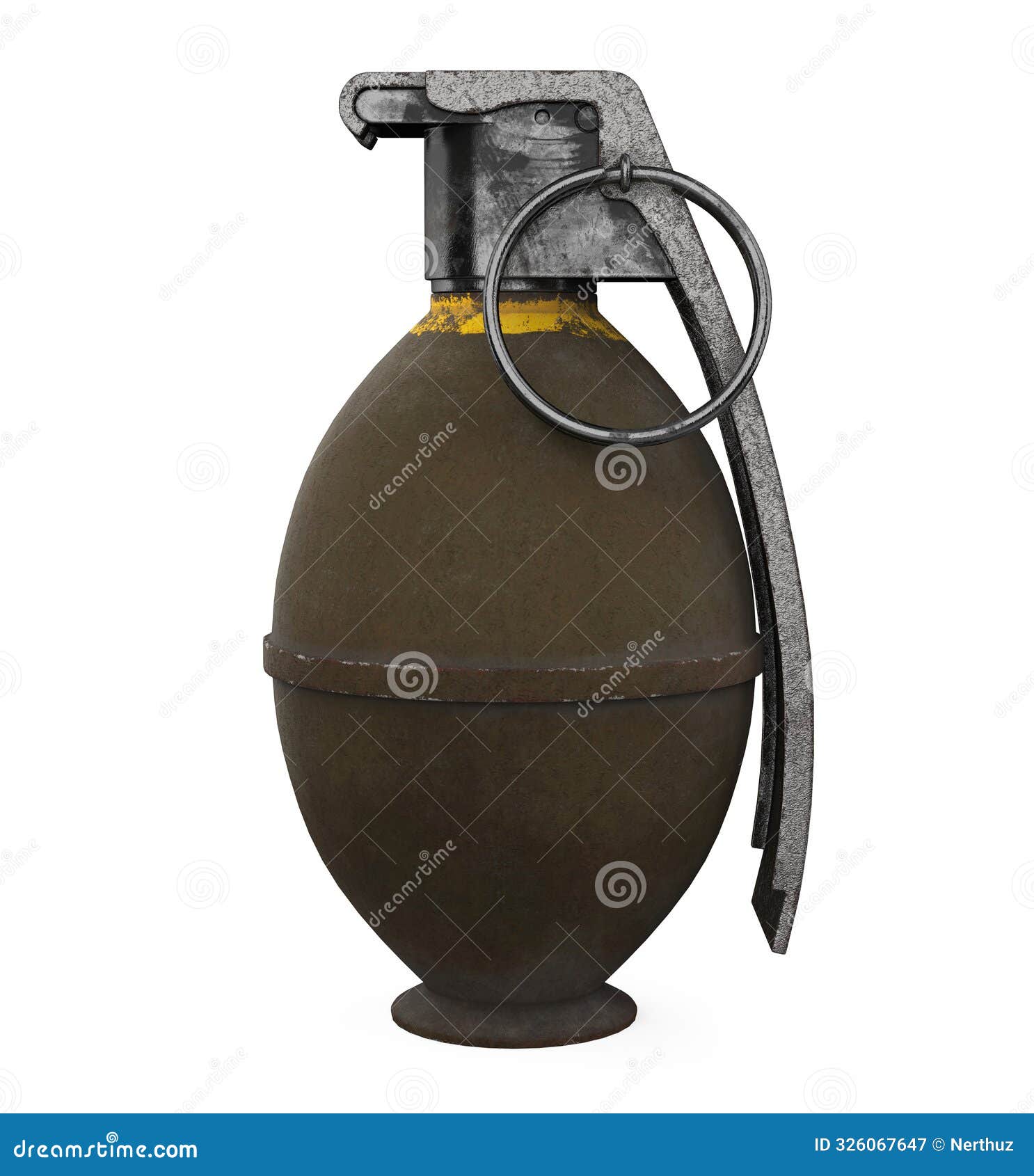 Hand Grenade Bomb Isolated stock illustration. Illustration of military ...