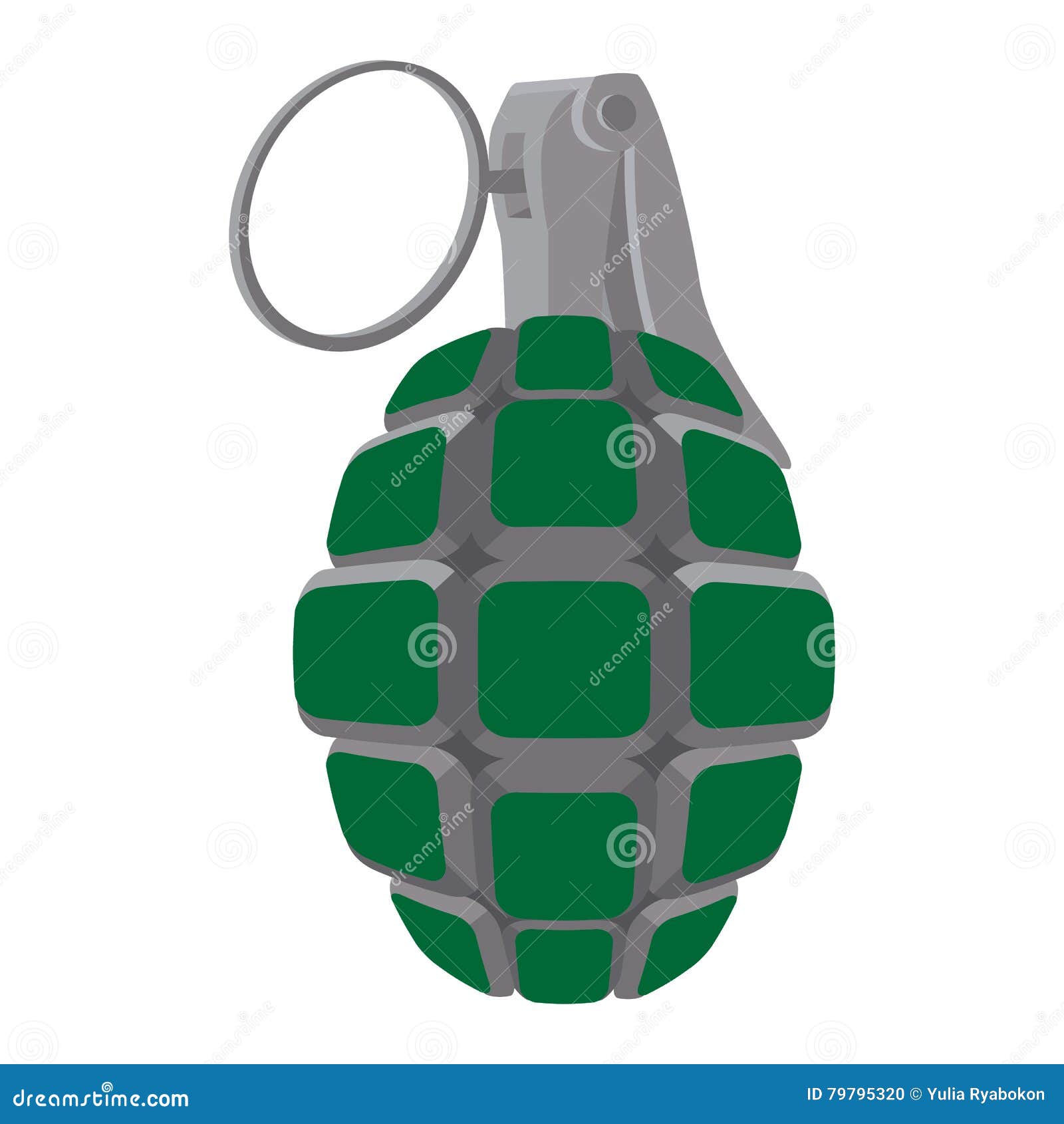 Hand grenade cartoon icon stock vector. Illustration of painting - 79795320