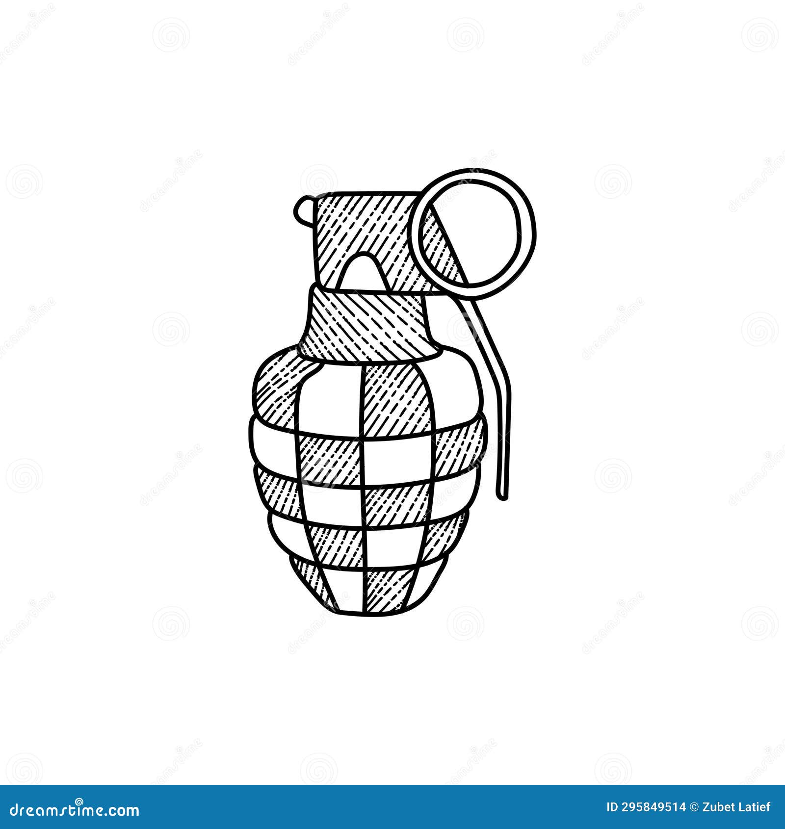 Grenade Explosion. Green Military Bomb Cartoon Vector | CartoonDealer ...