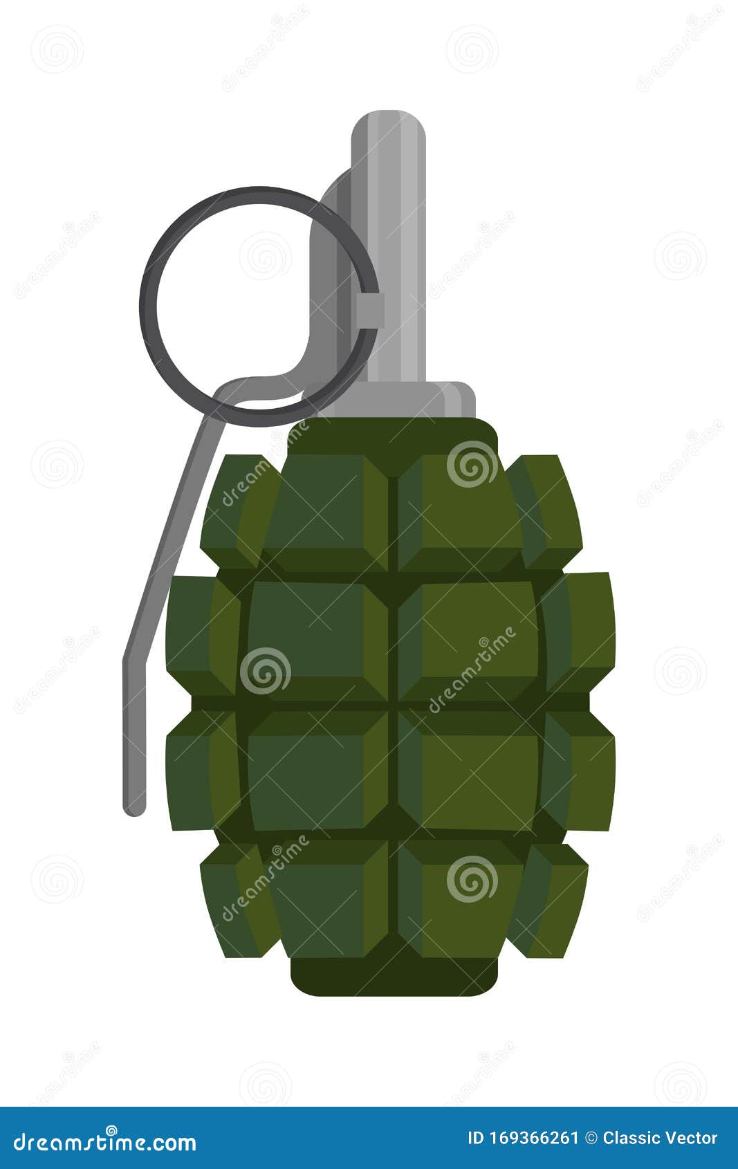 Hand Grenade Flat Vector Illustration Stock Vector - Illustration of ...