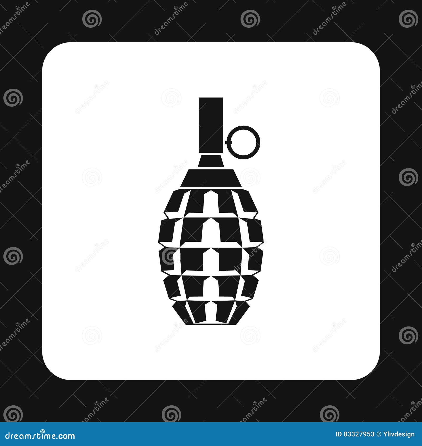 Hand Grenade Icon, Simple Style Stock Vector - Illustration of boom ...