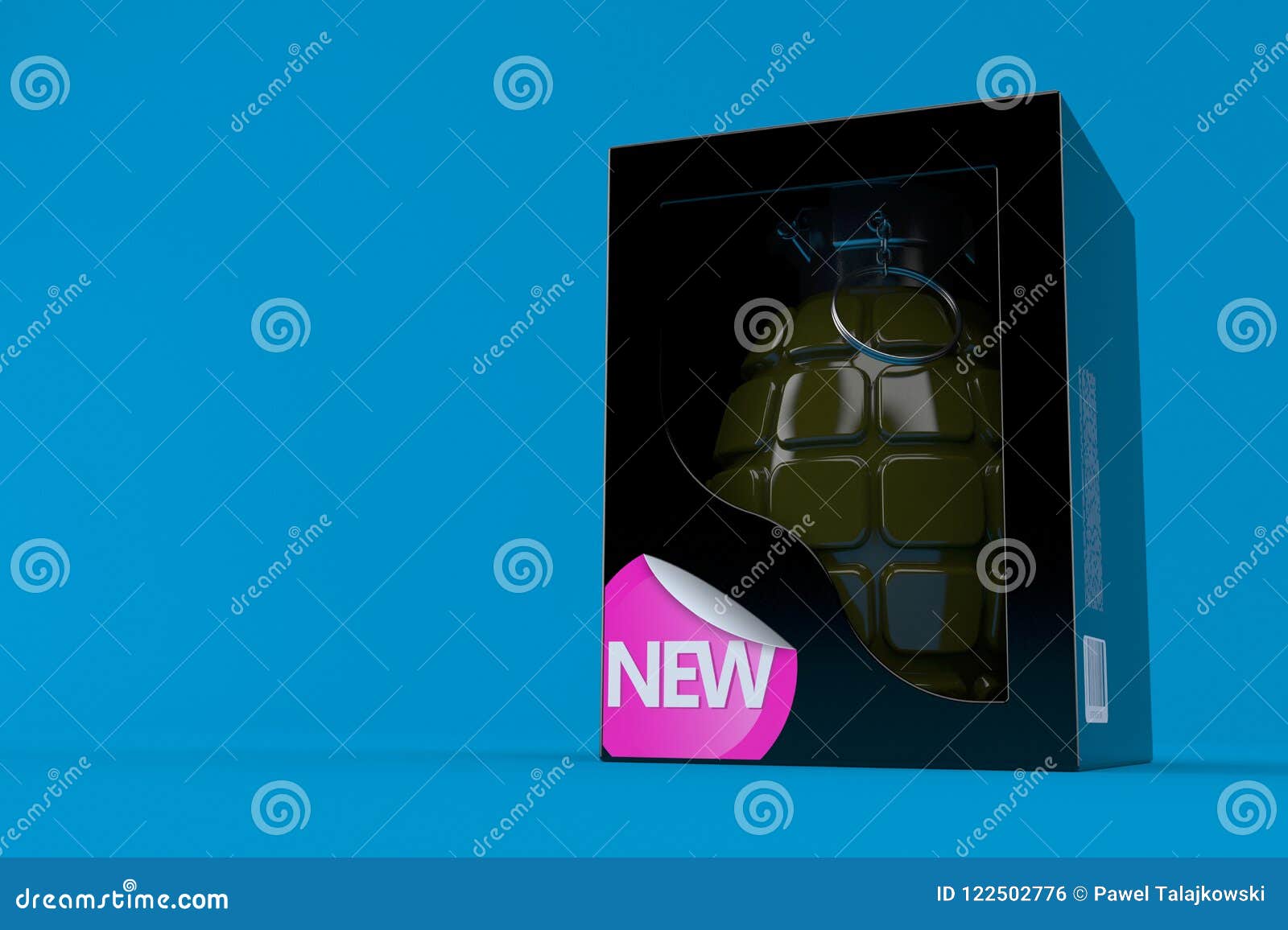 Hand grenade inside box stock illustration. Illustration of handgrenade ...