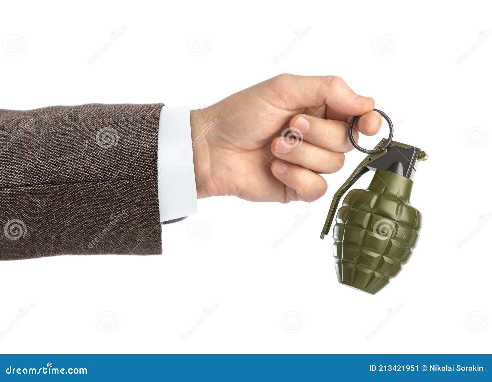 Hand with grenade stock image. Image of explosive, kill - 213421951