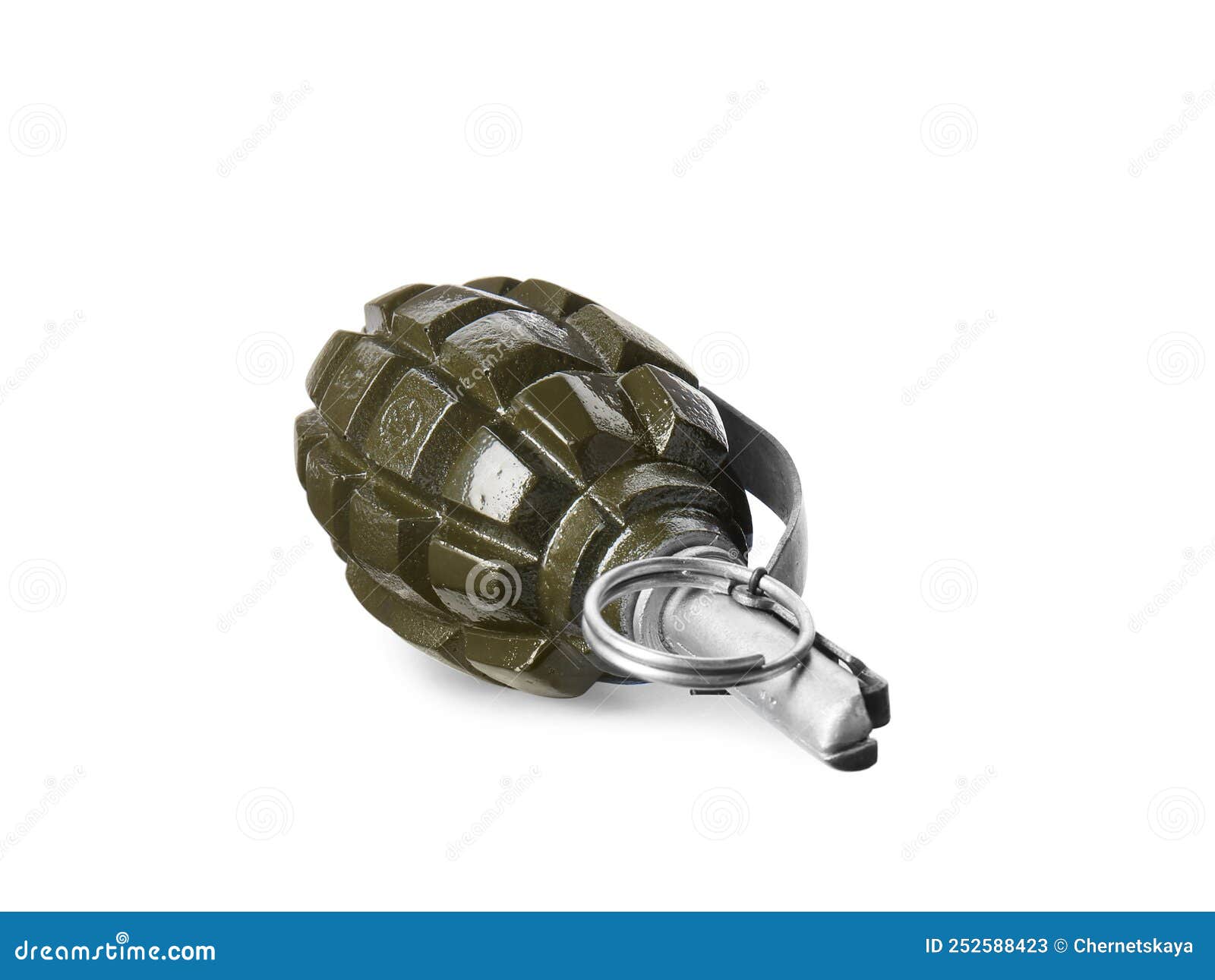 Hand Grenade Isolated on White Background. Explosive Weapon Stock Image ...