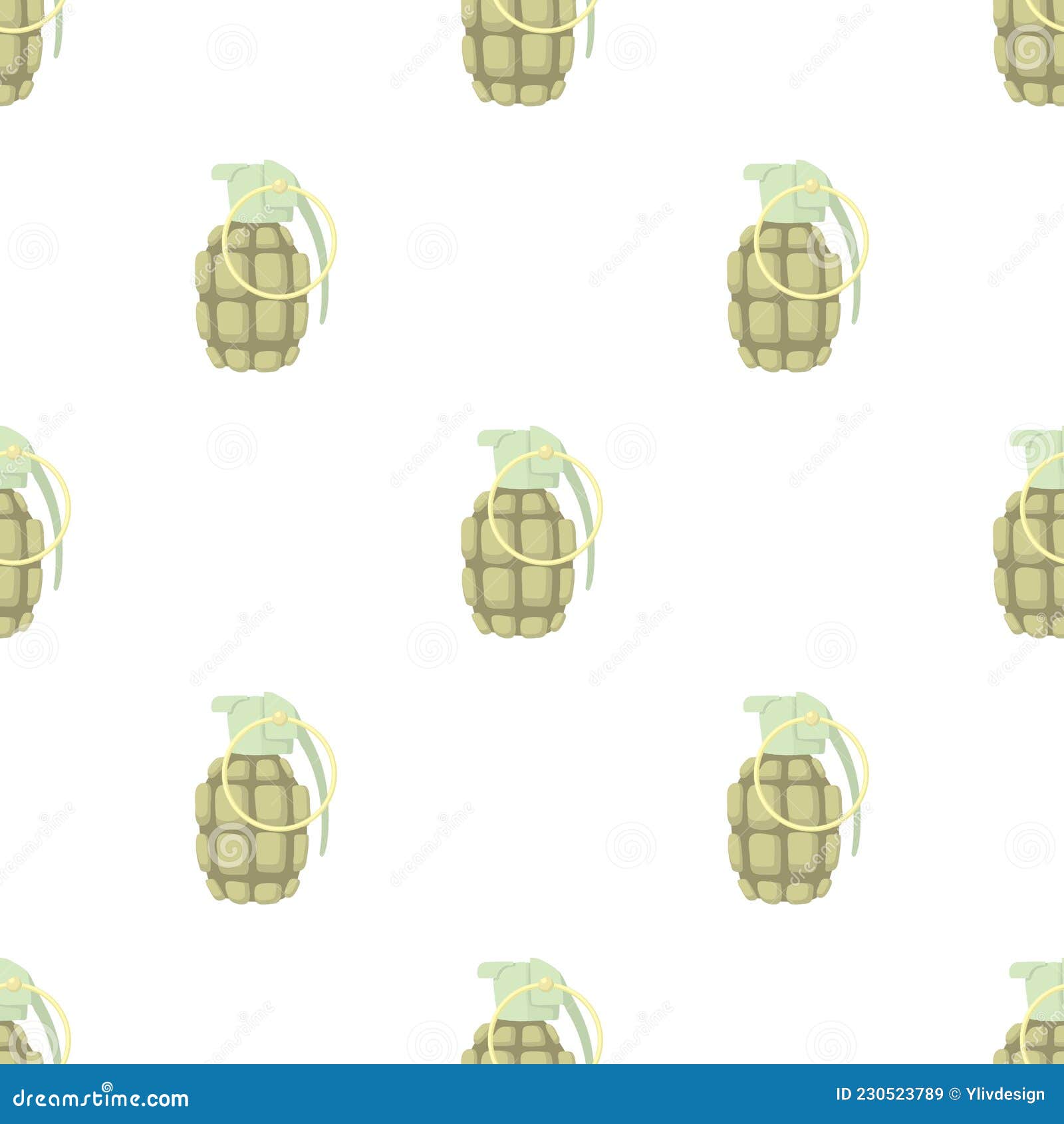 Hand Grenade Pattern Seamless Vector Stock Vector - Illustration of ...