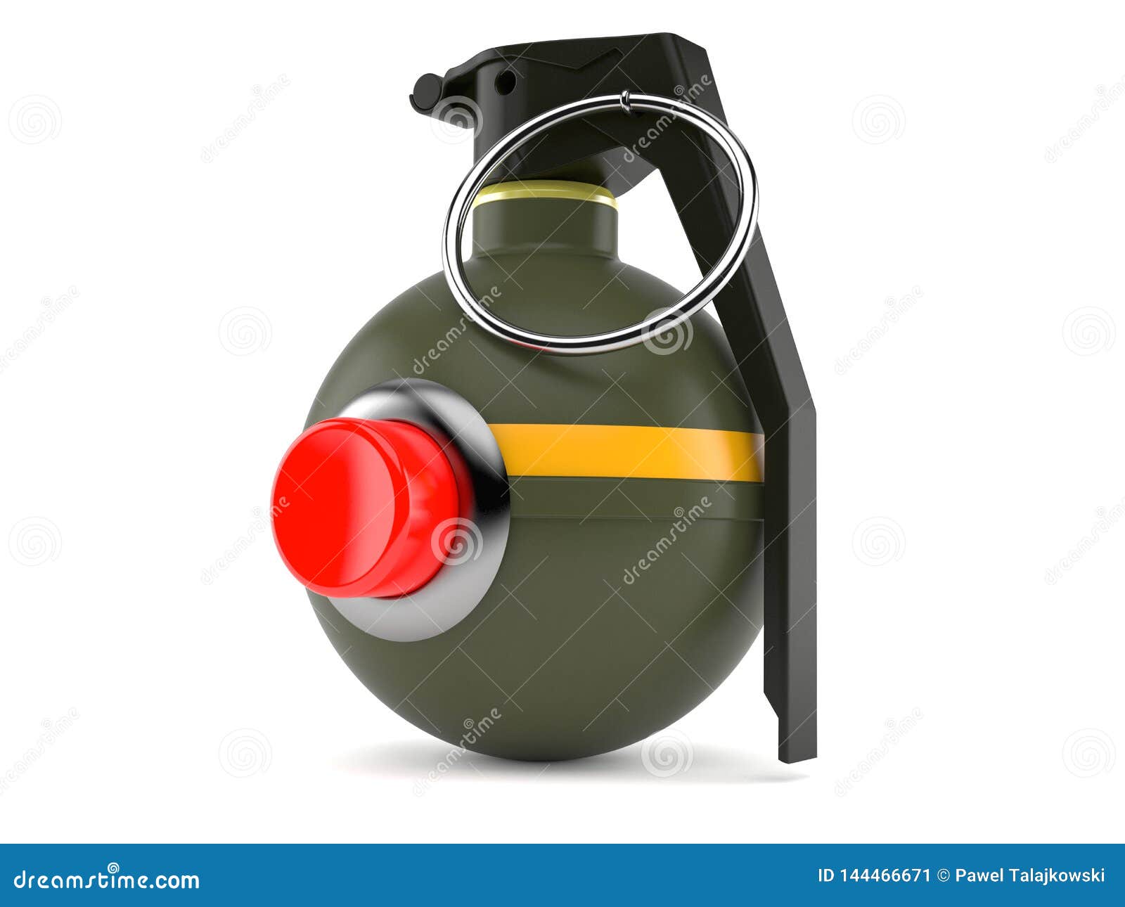 Hand Grenade with Push Button Stock Illustration - Illustration of bomb ...