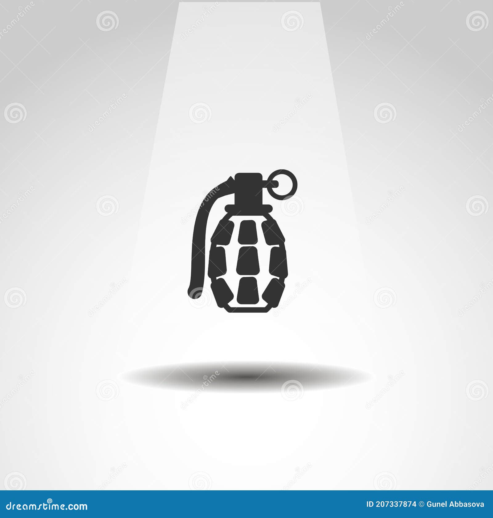 Hand Grenade Vector Icon. Grenade Icon Stock Illustration ...
