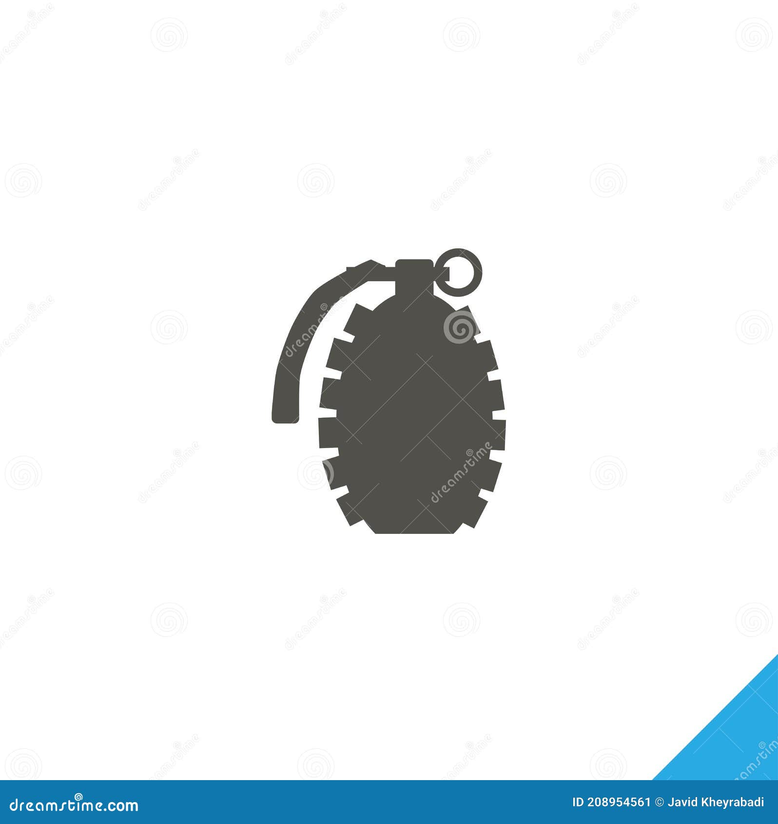Hand Grenade Vector Icon Grenade Simple Icon Stock Vector ...