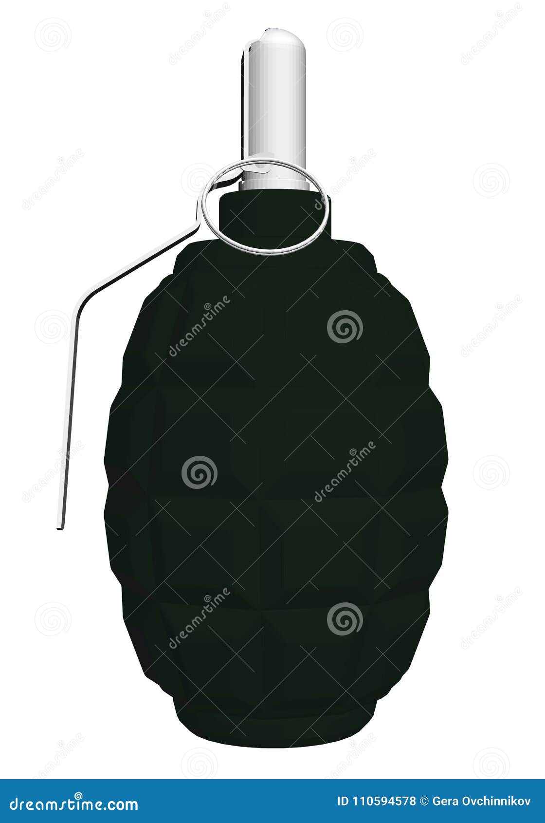 Hand grenade stock vector. Illustration of symbol, design - 110594578
