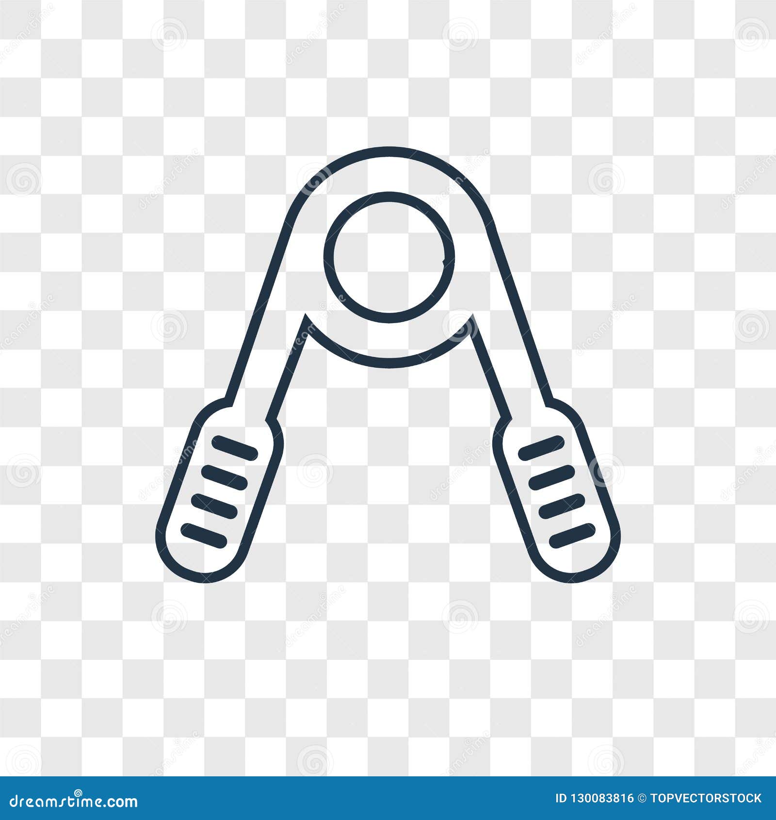Hand Grip Concept Vector Linear Icon Isolated on Transparent Background ...