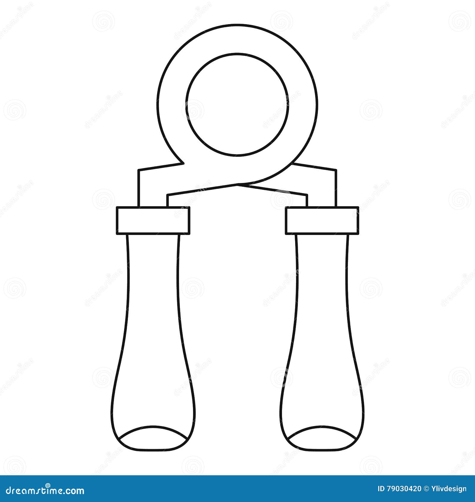 Hand Grip Exerciser Icon, Outline Style Stock Vector - Illustration of ...