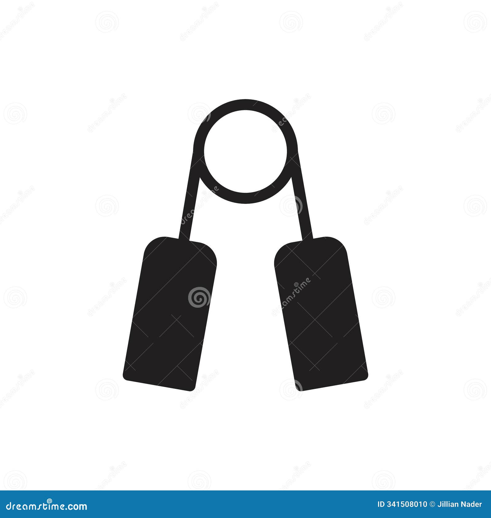 Hand Gripper Icon Flat Line Illustration Stock Illustration ...