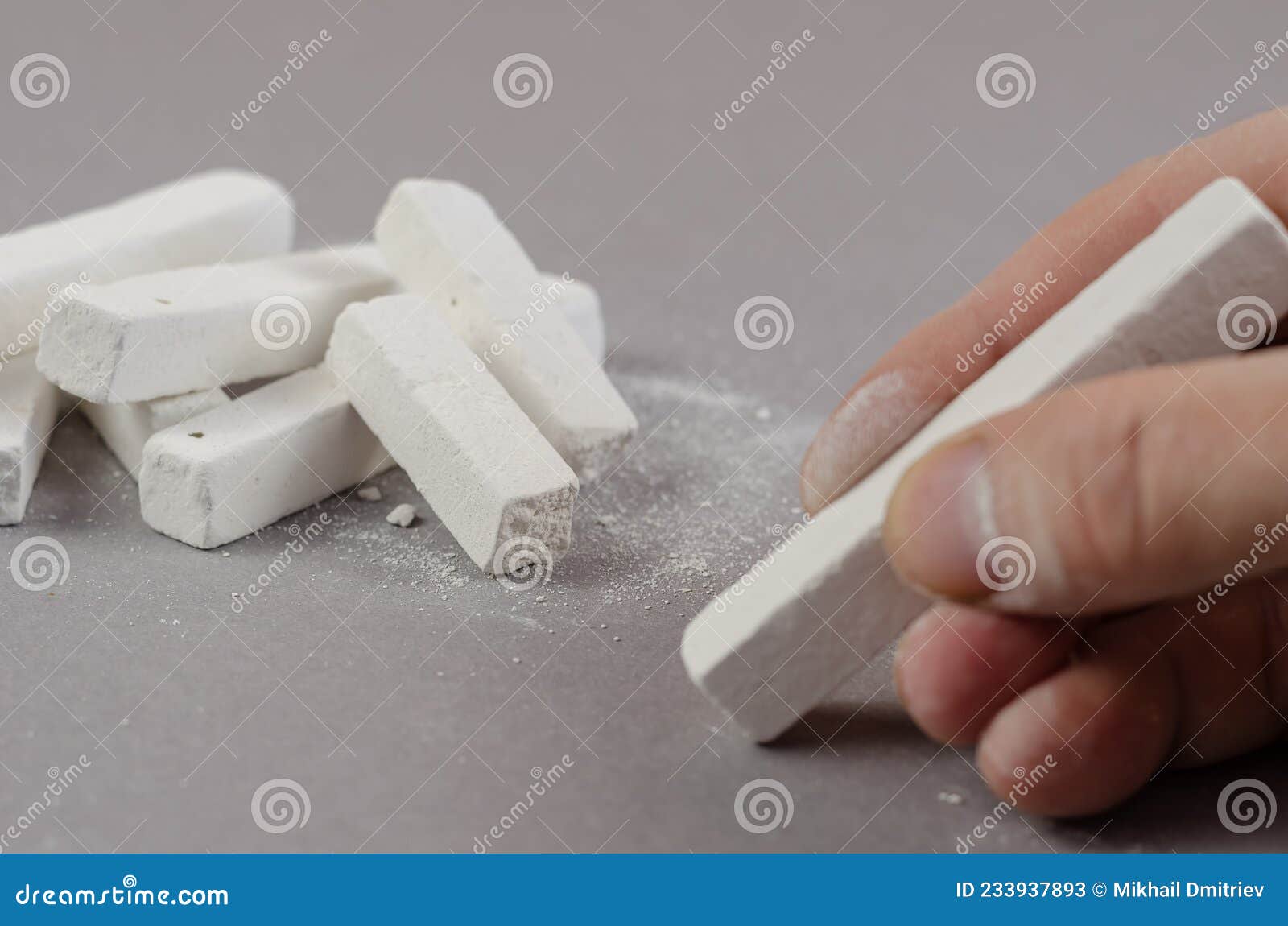 Piece Of Raw Chalk Stone On White Stock Image | CartoonDealer.com ...