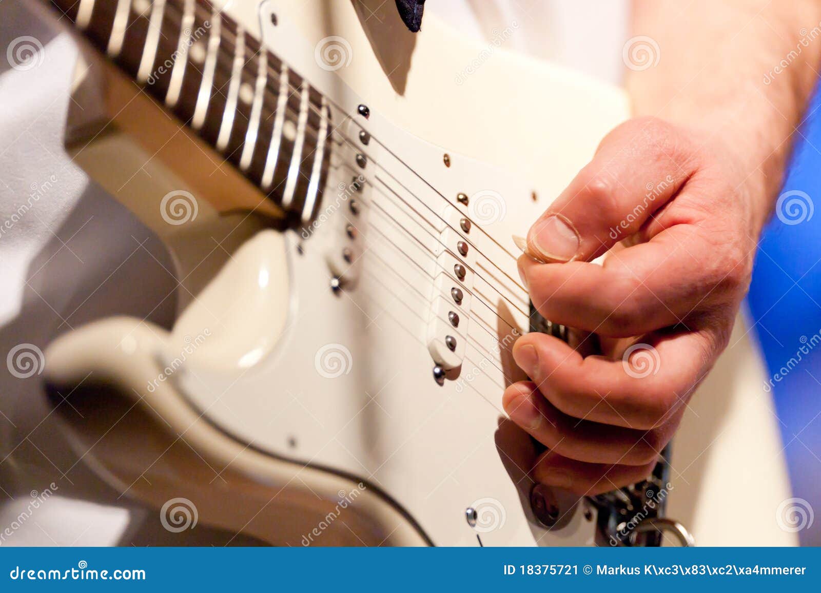 Hand of guitar player stock image. Image of live, electric - 18375721