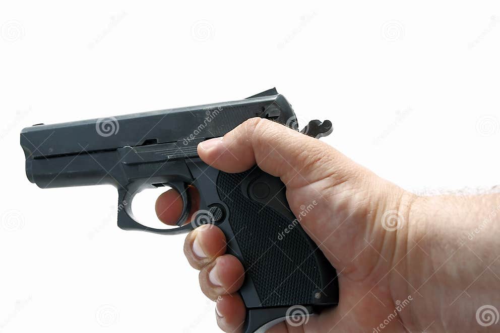Hand and gun stock image. Image of weapon, hand, steel - 14646355