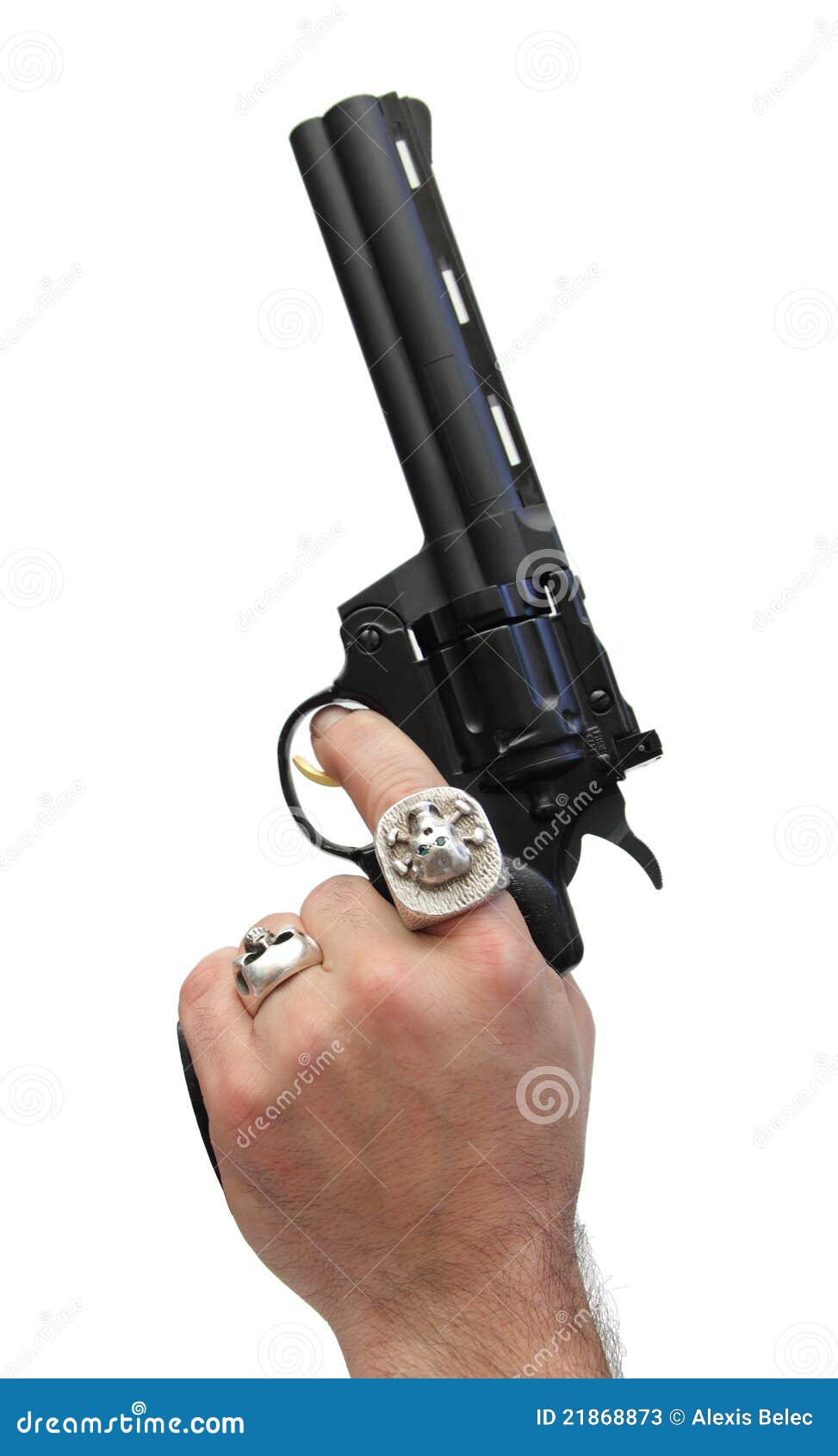 Hand gun stock image. Image of steel, caucasian, male - 21868873