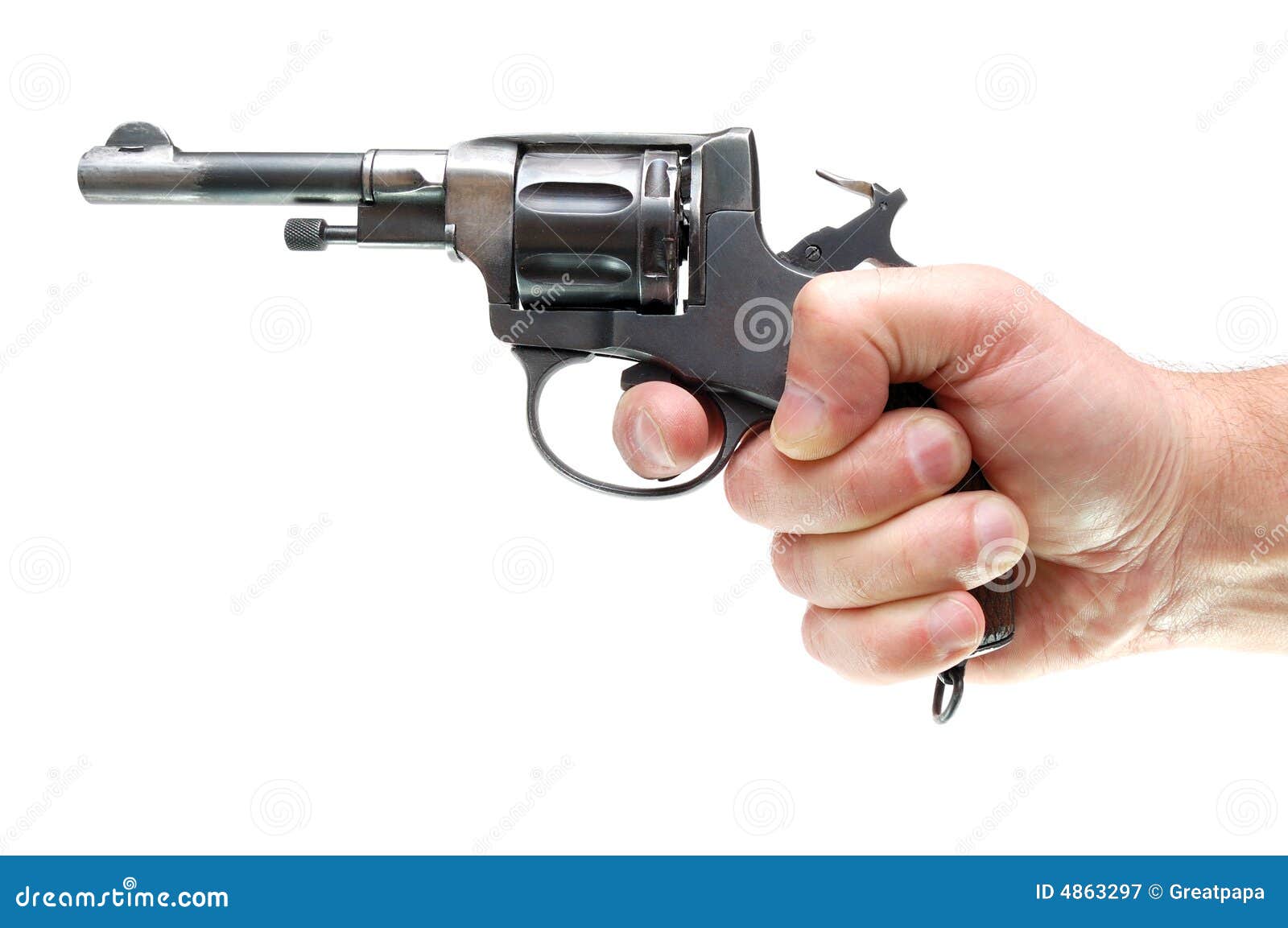 Hand With Gun Picture. Image: 4863297