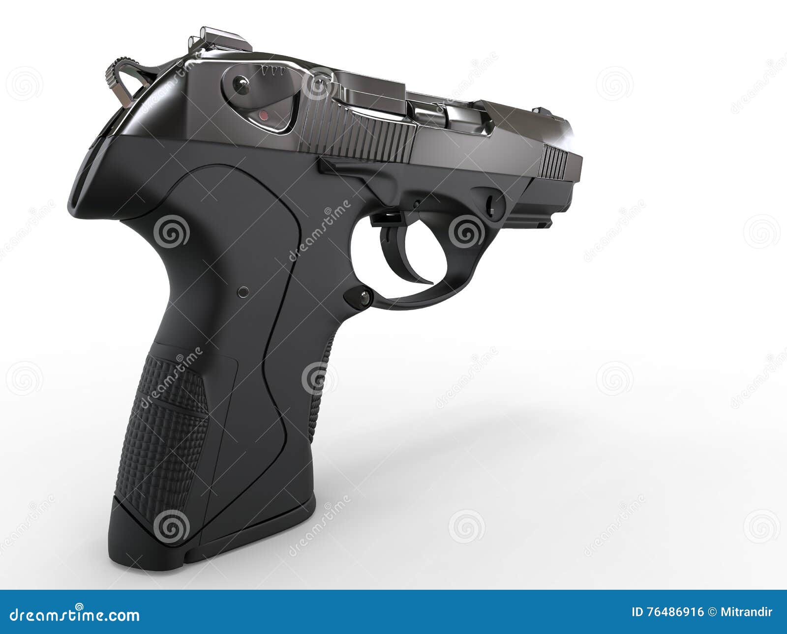 Hand Gun - Closeup on Hand Grip Stock Illustration - Illustration of ...