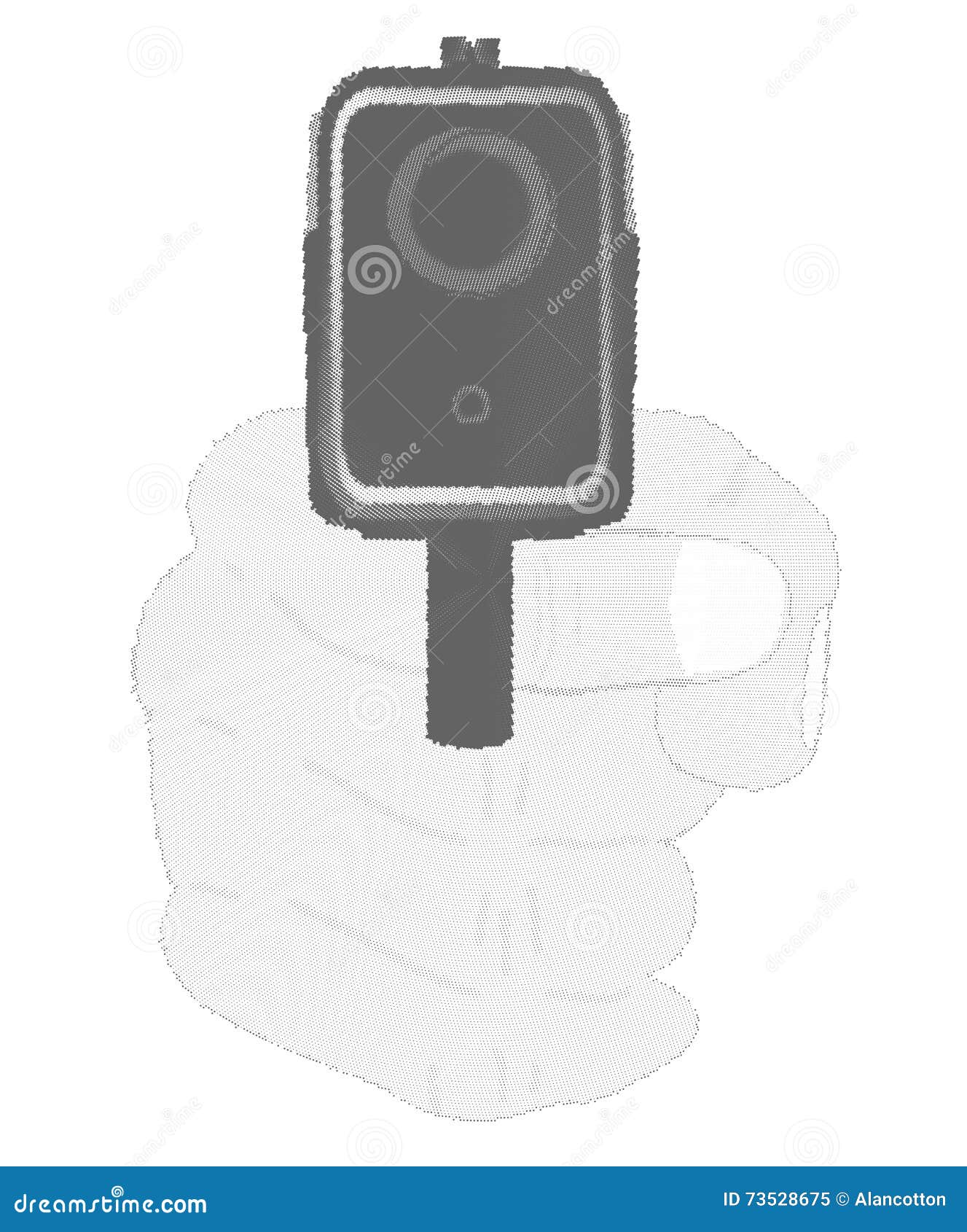 Hand Gun Halftone stock vector. Illustration of automatic - 73528675