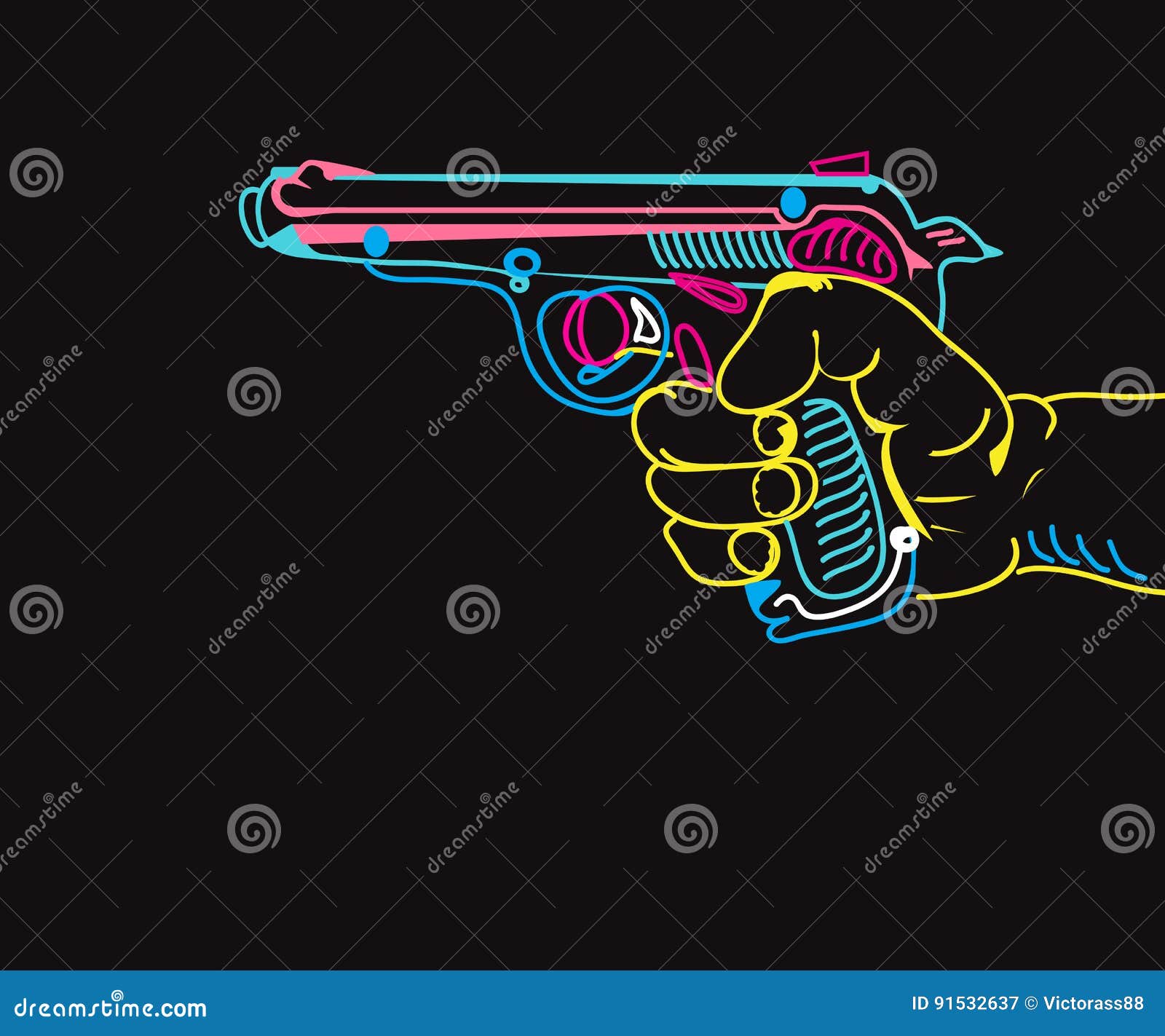Gun Neon Stock Illustrations – 1,935 Gun Neon Stock Illustrations ...