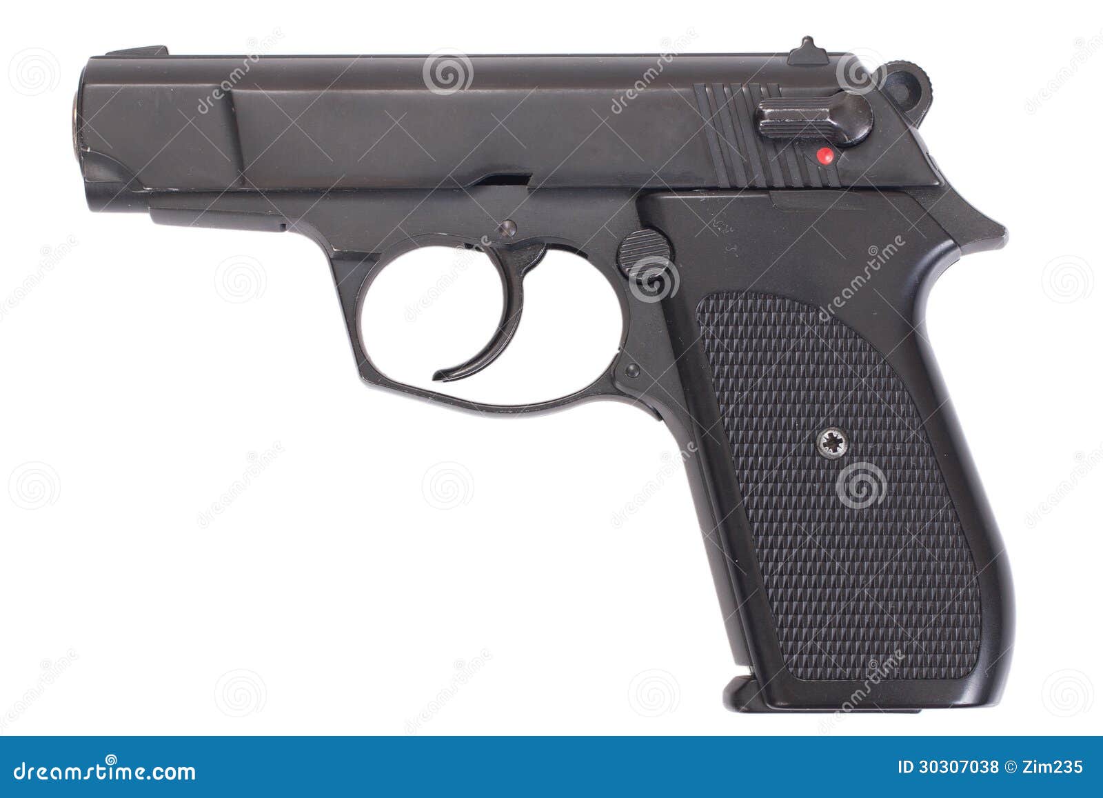 Hand gun isolated stock photo. Image of army, military - 30307038
