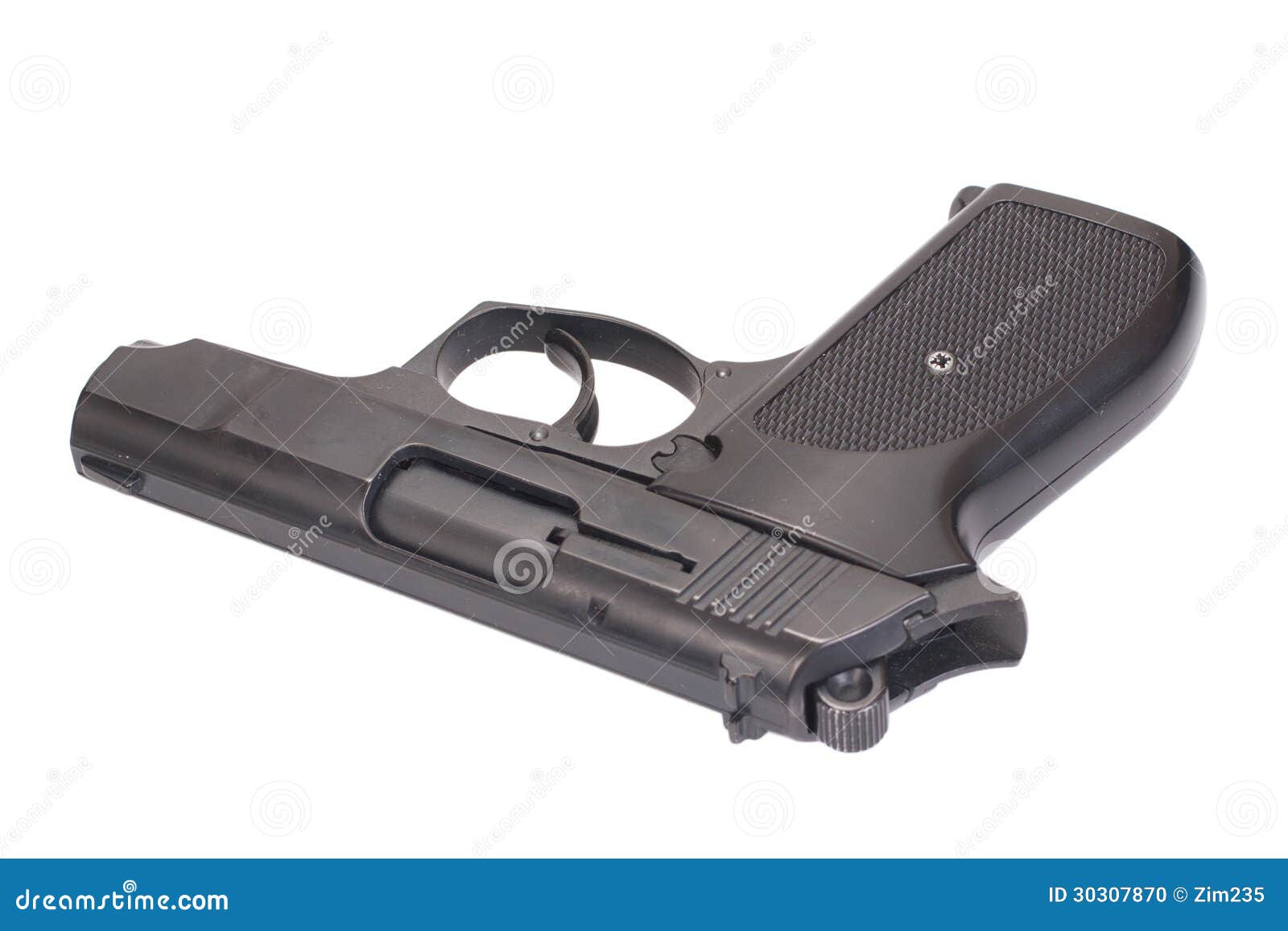 Hand gun isolated stock photo. Image of assault, iron - 30307870