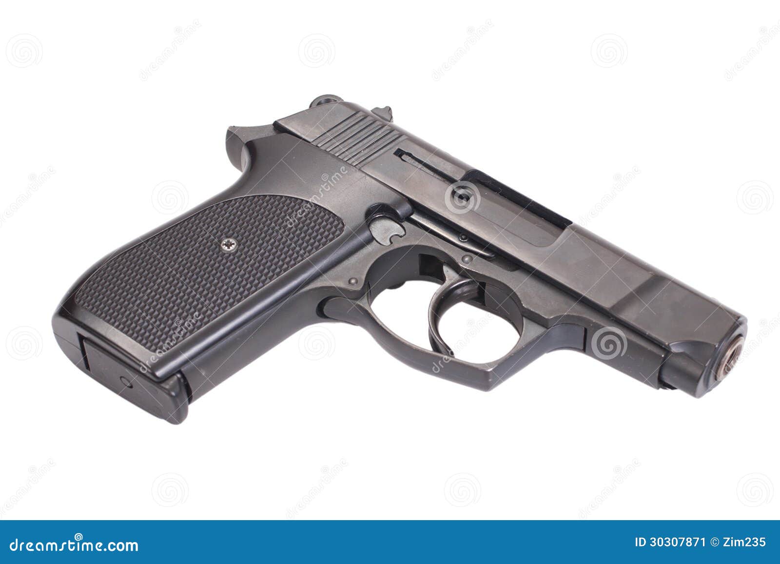 Hand gun isolated stock image. Image of trigger, firearm - 30307871