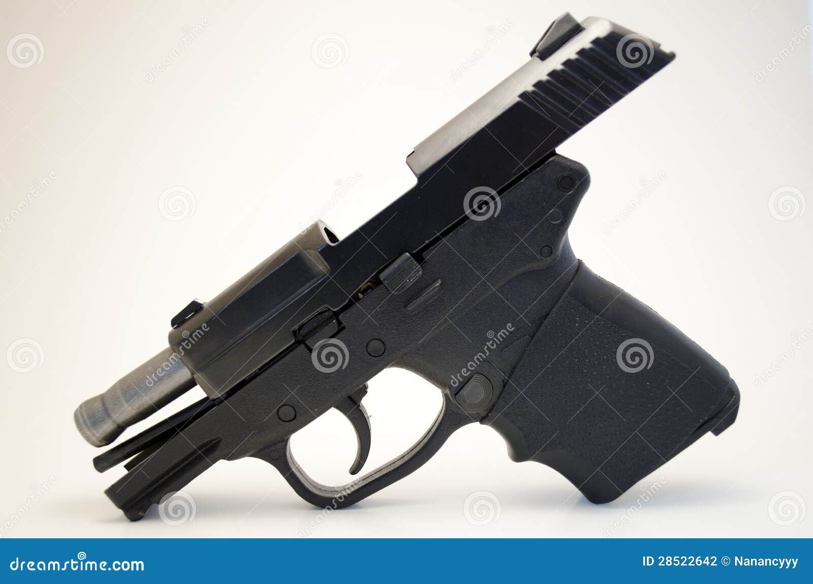 Hand gun with slide locked stock photo. Image of auto - 28522642
