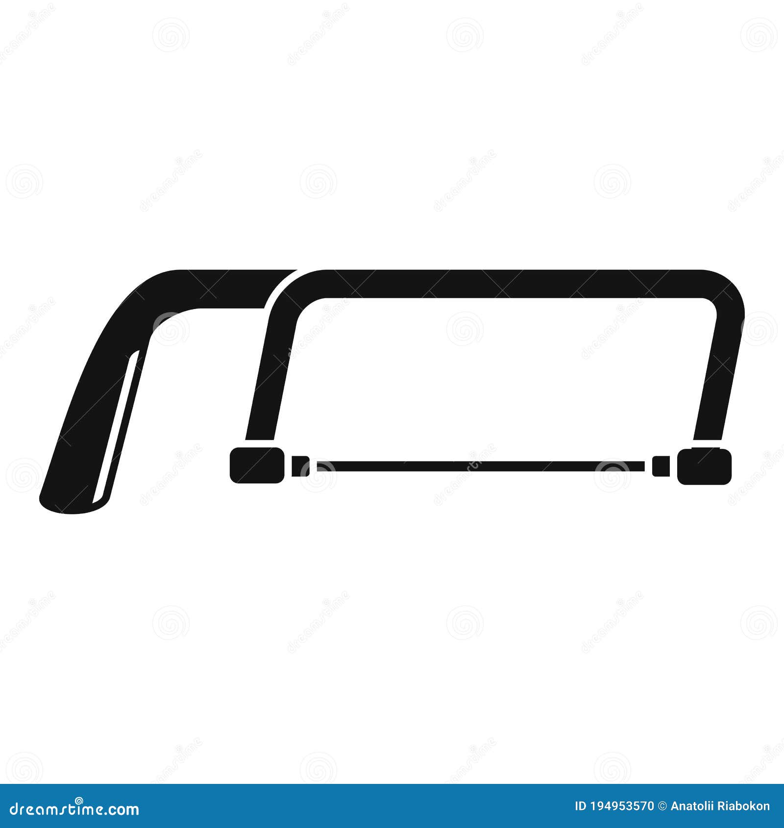 Hand Hacksaw Icon, Simple Style Stock Vector - Illustration of hardware ...