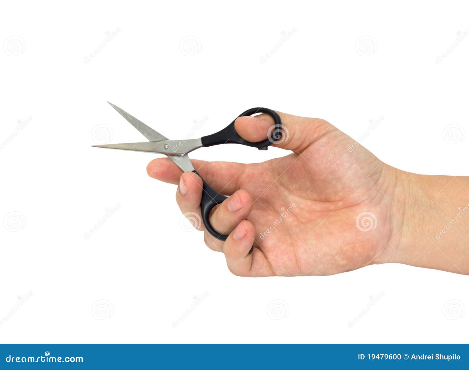Hand with Hair Cutting Scissors Stock Photo - Image of hand, scissors ...