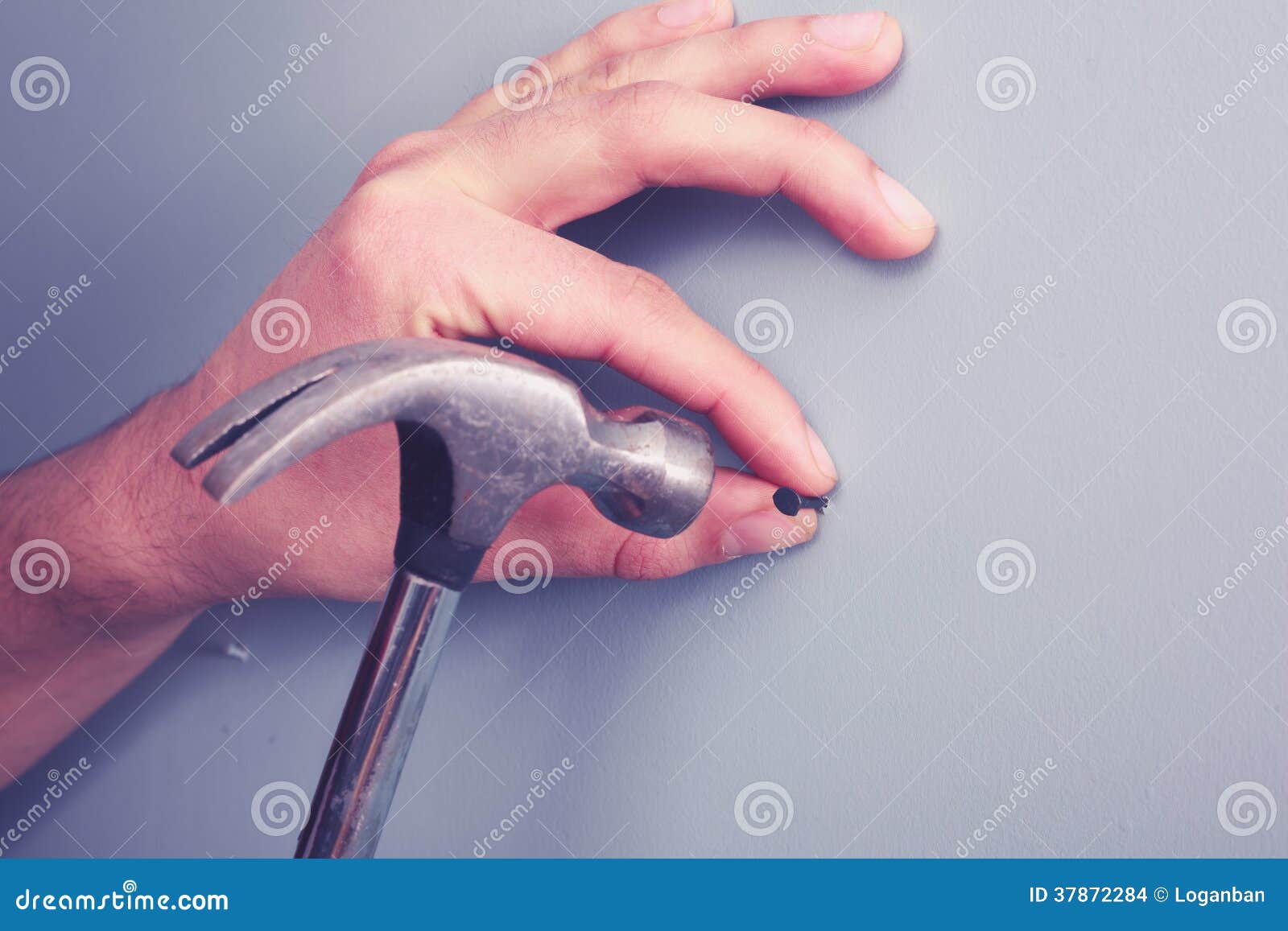 Hand hamering stock photo. Image of holding, work, tool - 37872284