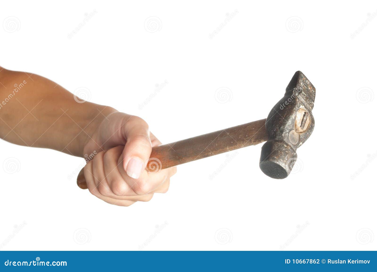 Hand with hammer stock photo. Image of strength, object - 10667862