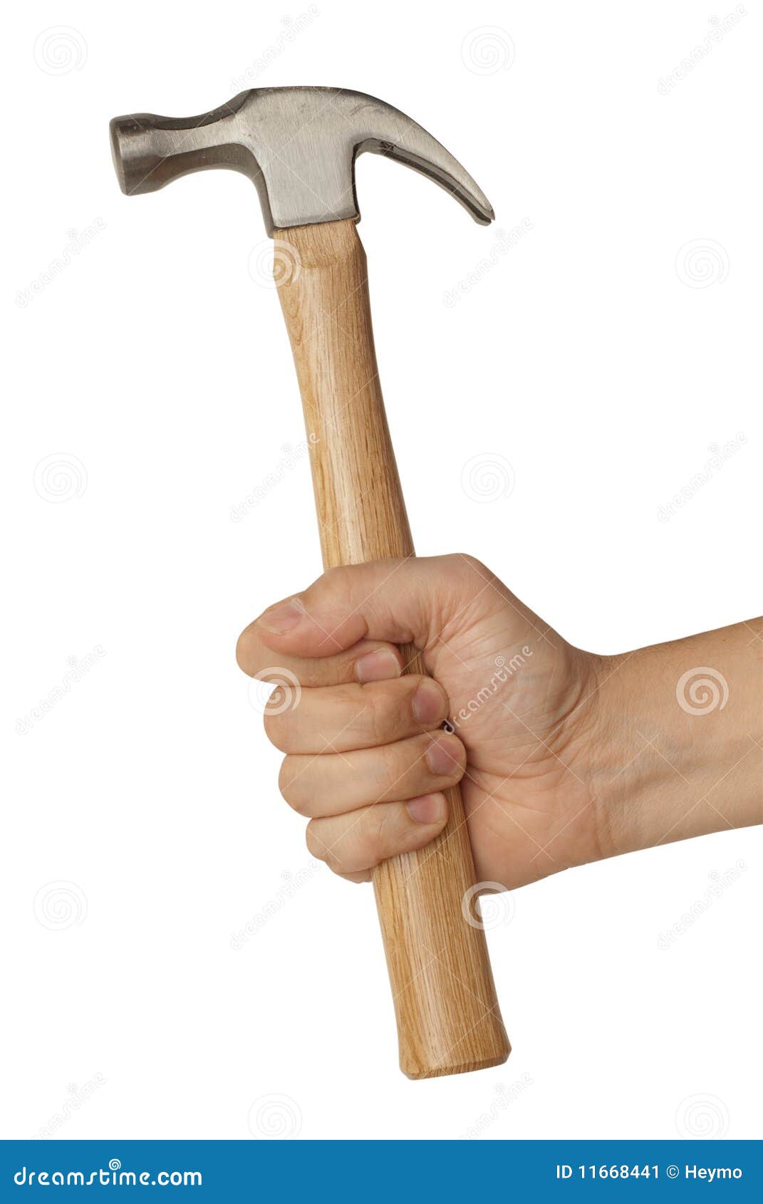 Hand with Hammer stock image. Image of wood, isolated - 11668441