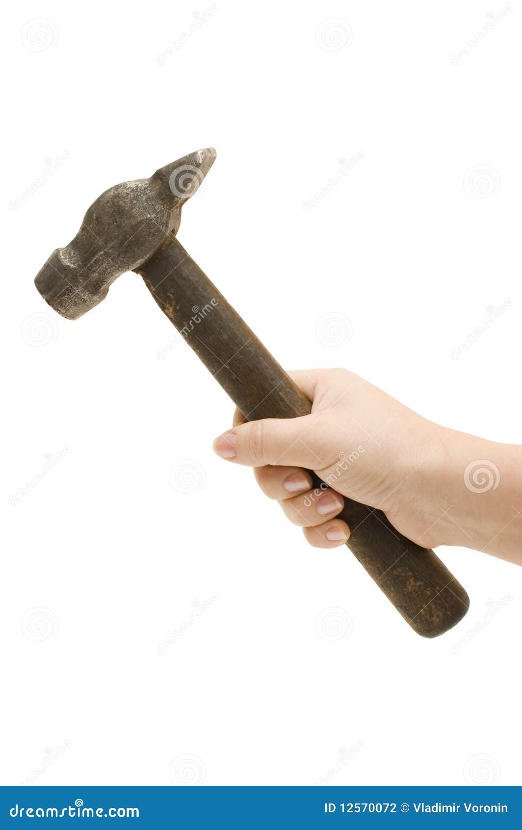 Hand with hammer stock photo. Image of handle, caucasian - 12570072