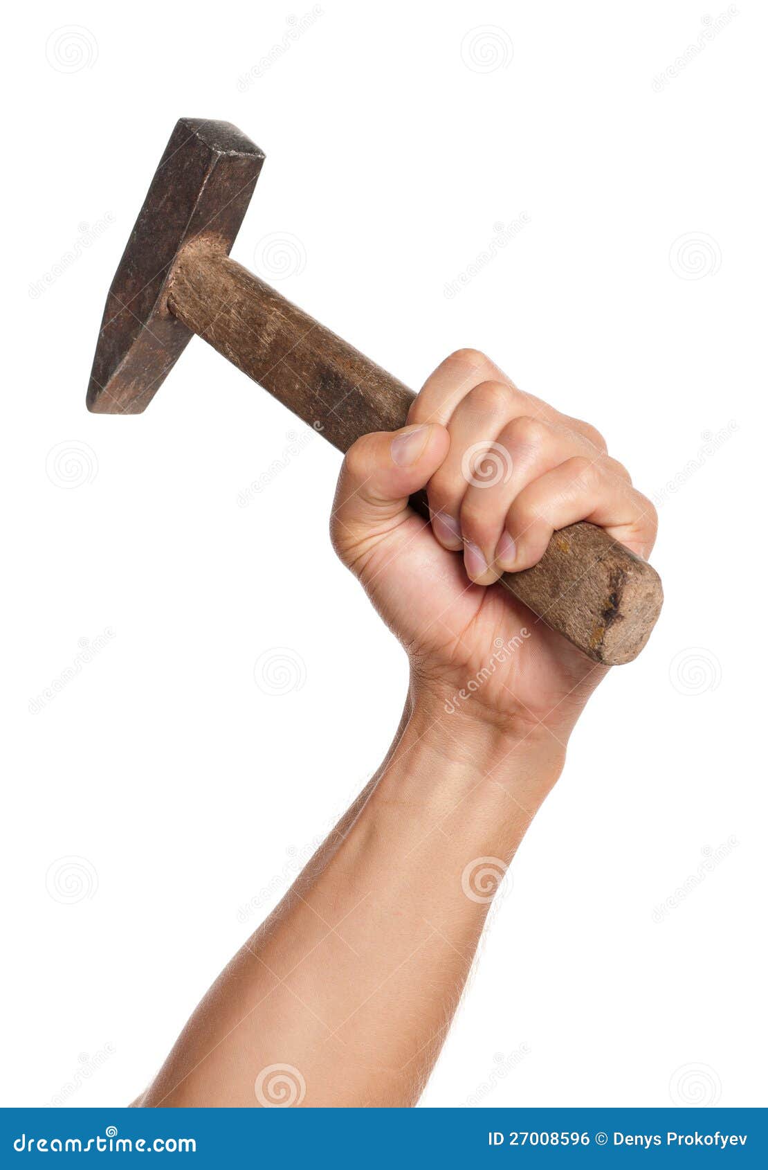 Hand with hammer stock photo. Image of craft, handyman - 27008596