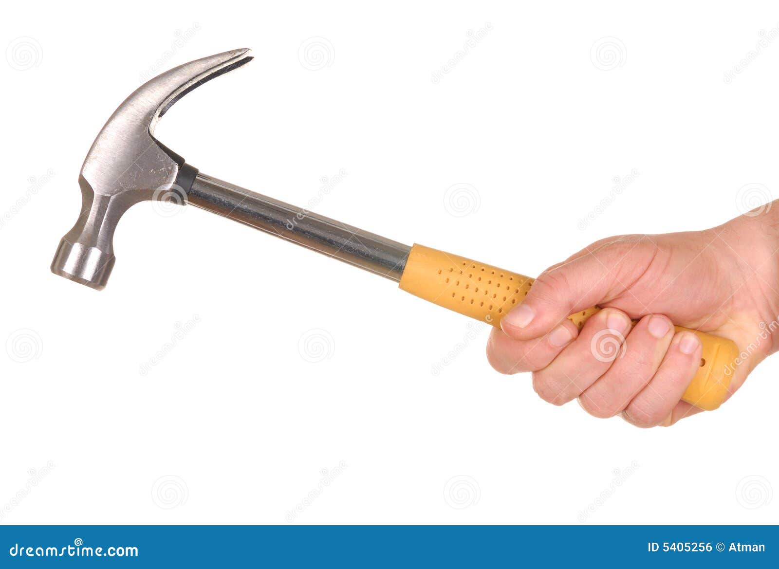 Hand With Hammer Royalty Free Stock Image - Image: 5405256